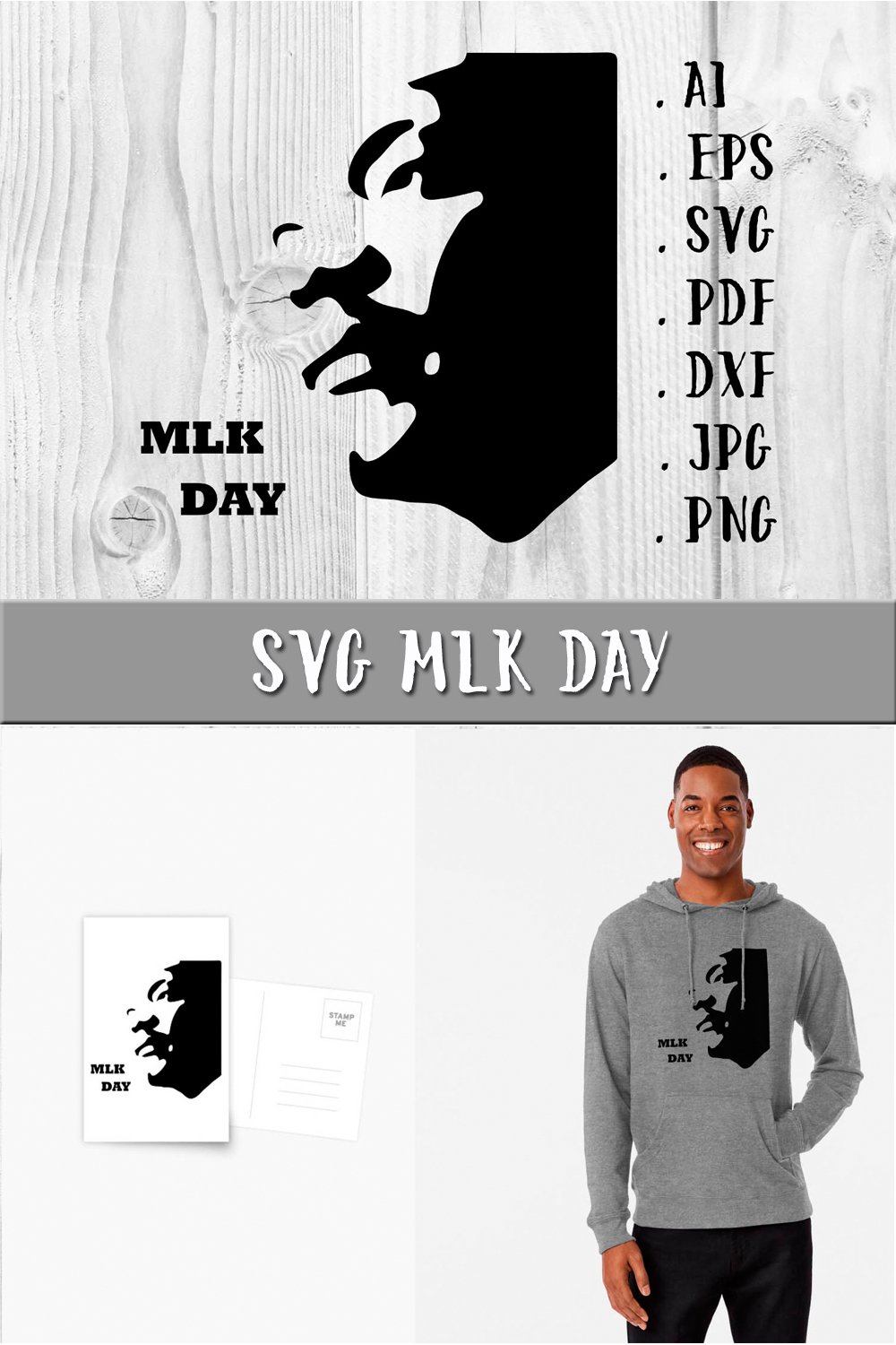 SVG MLK Day Martin Luther King SVG cutting file, (2386753)
