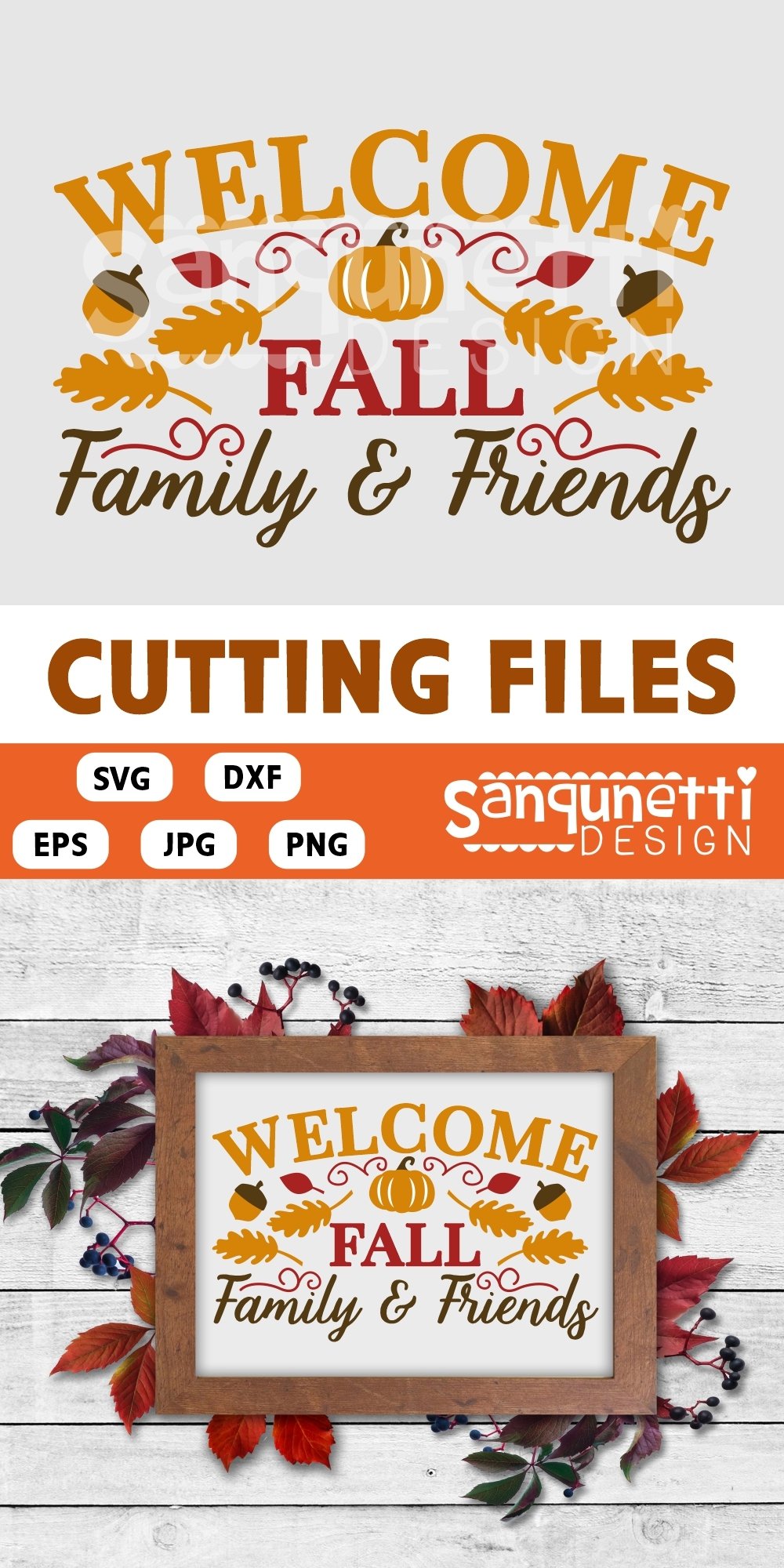 Welcome Fall SVG | Fall family sign SVG