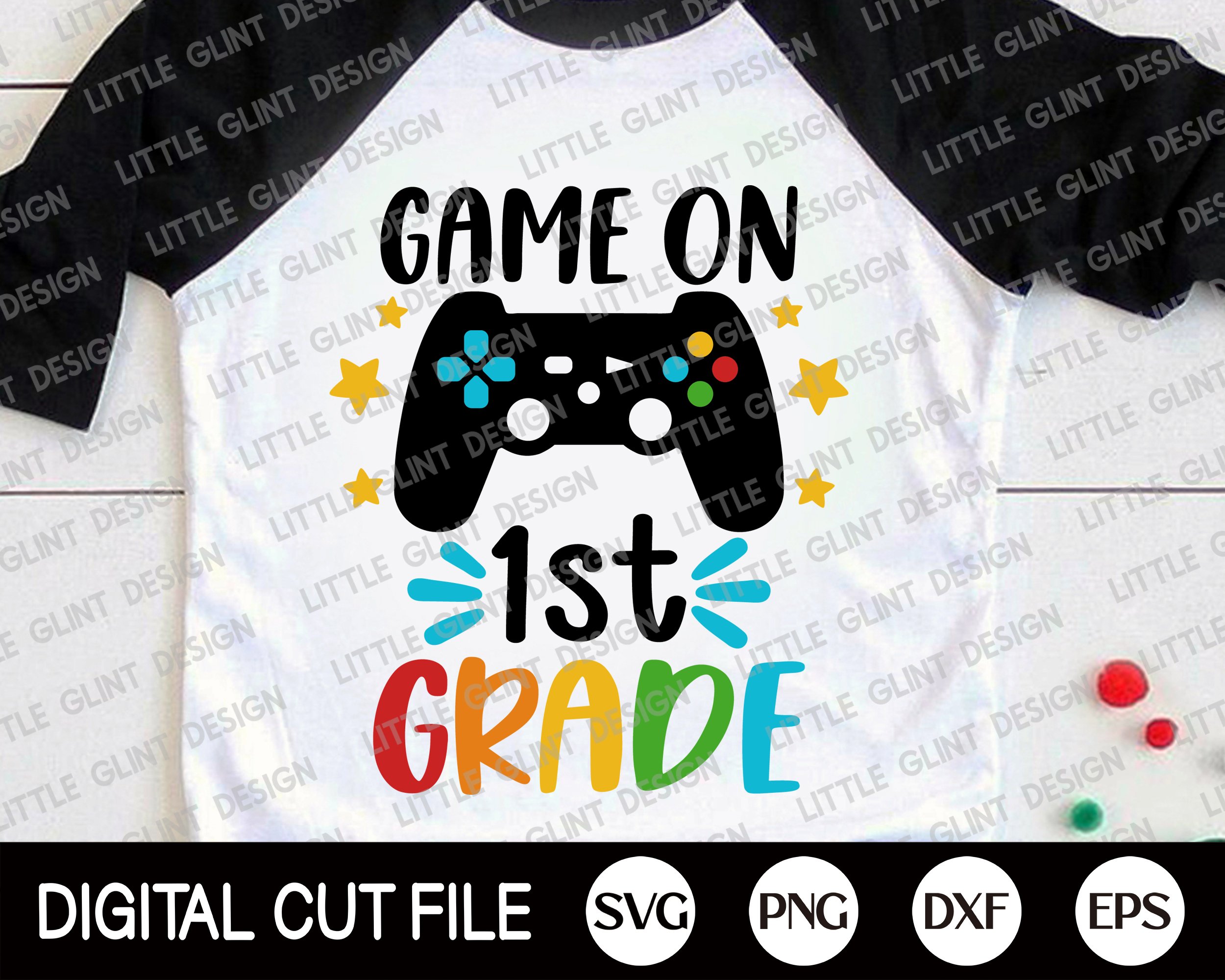 Back to School SVG, Game On 1st Grade, First Day of School