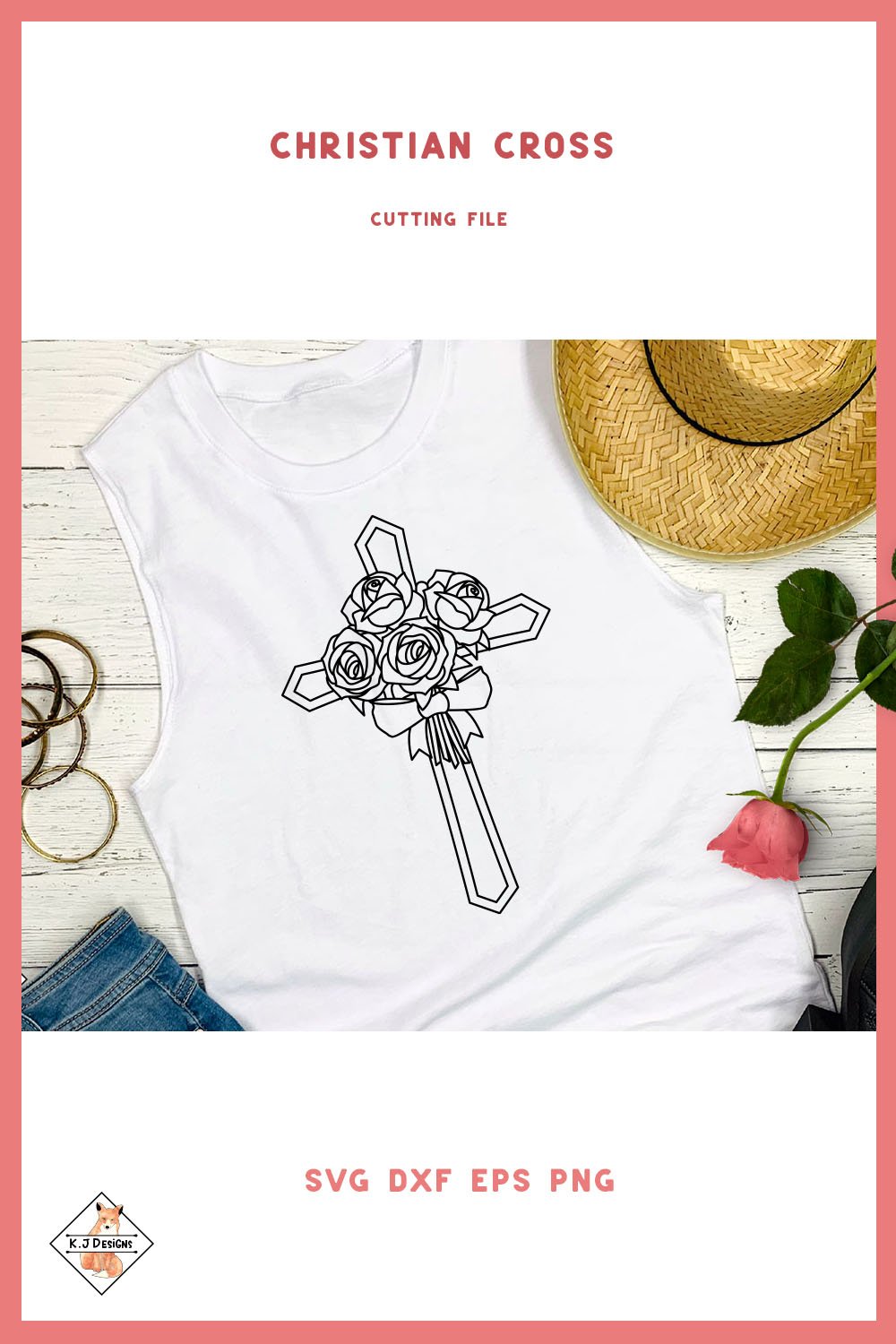 Christian Cross SVG | Rose Designs