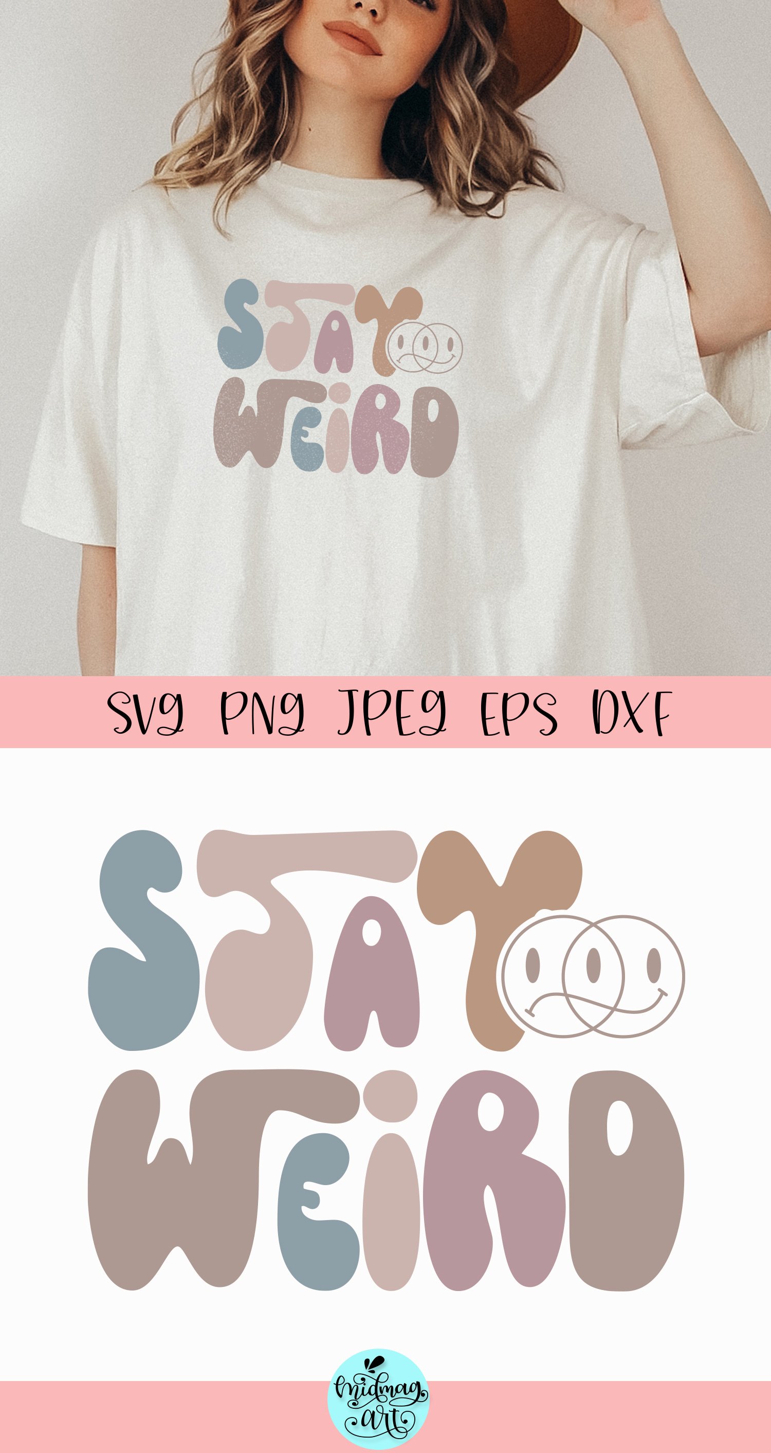 Stay weird svg, valentines cut file