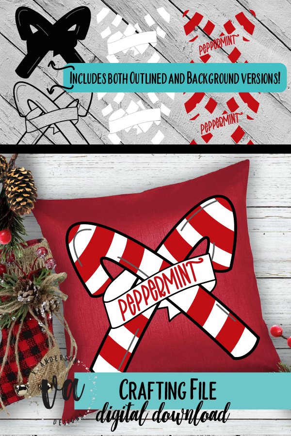 Peppermint Candy Cane SVG
