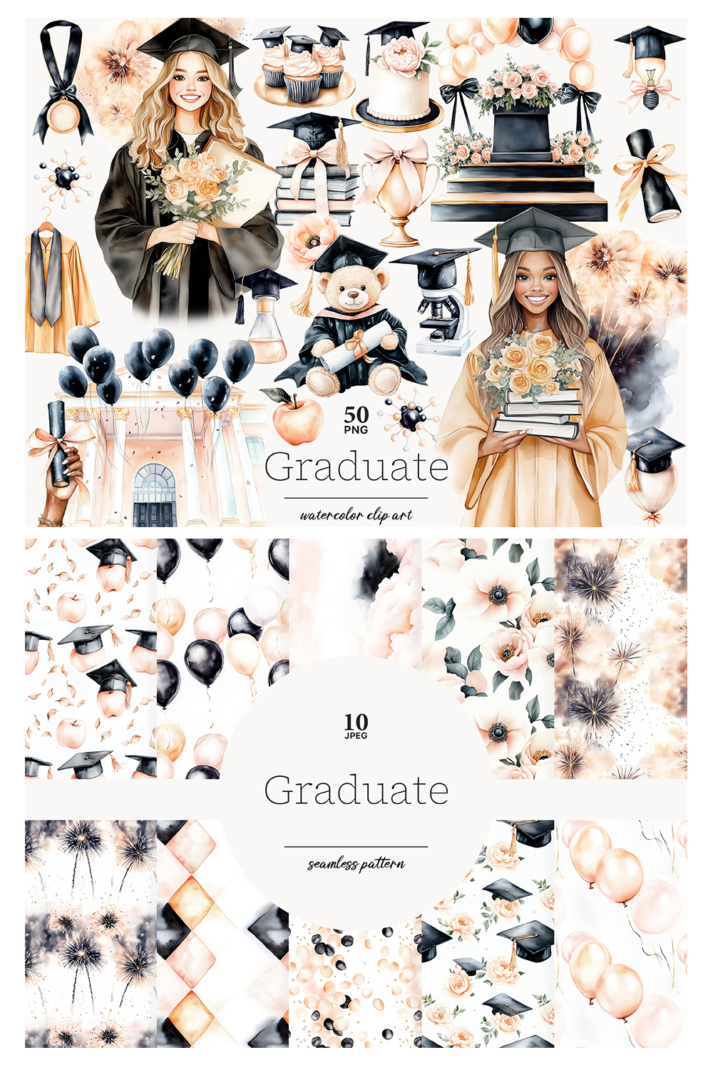 Graduation Clipart PNG | Graduate Scene and Diploma
