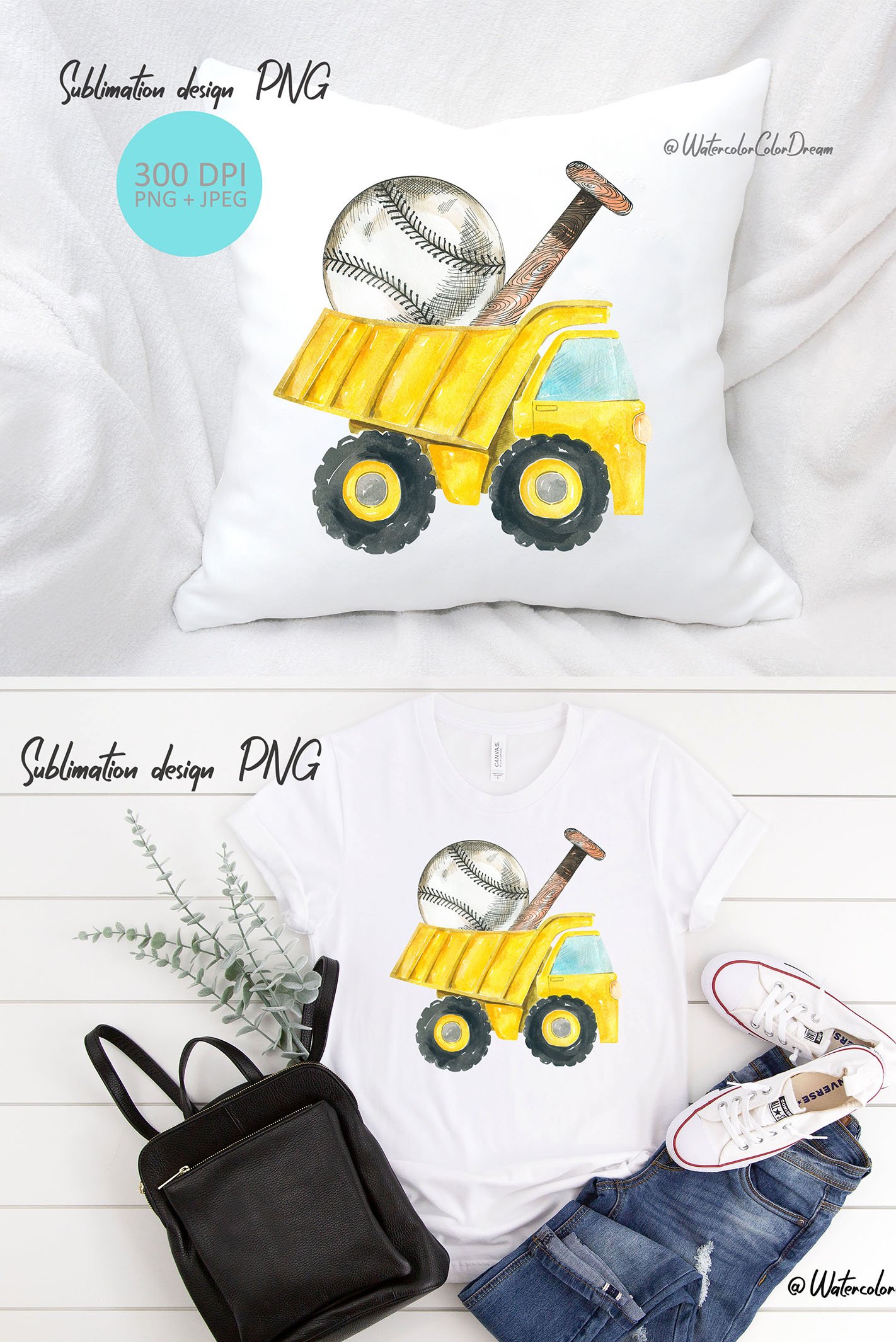 Baseball ball Sublimation design