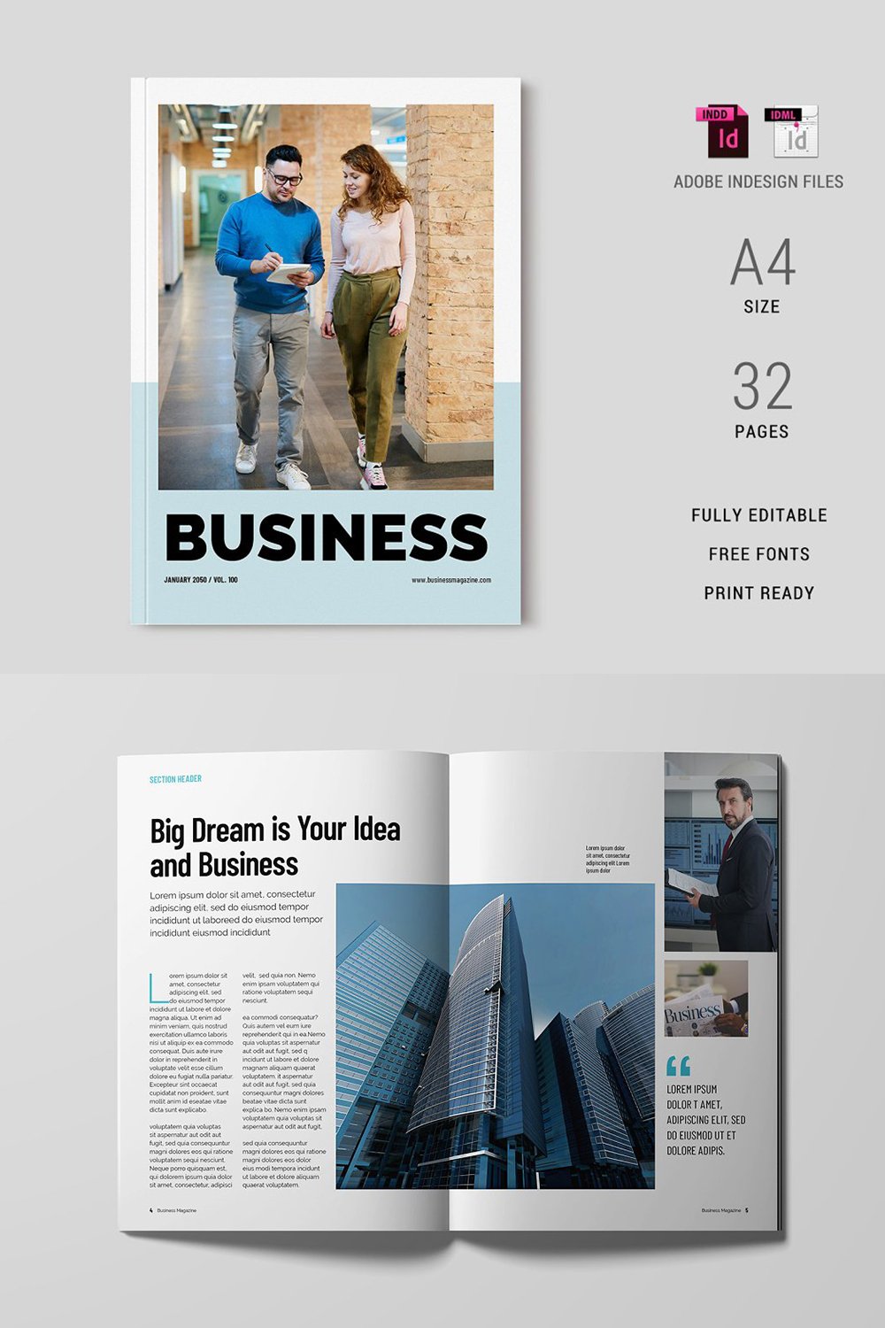 Business Magazine Template (2738177)