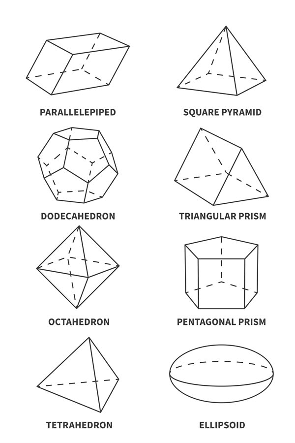 Geometric 3d line shapes. Geometry linear forms triangle, te