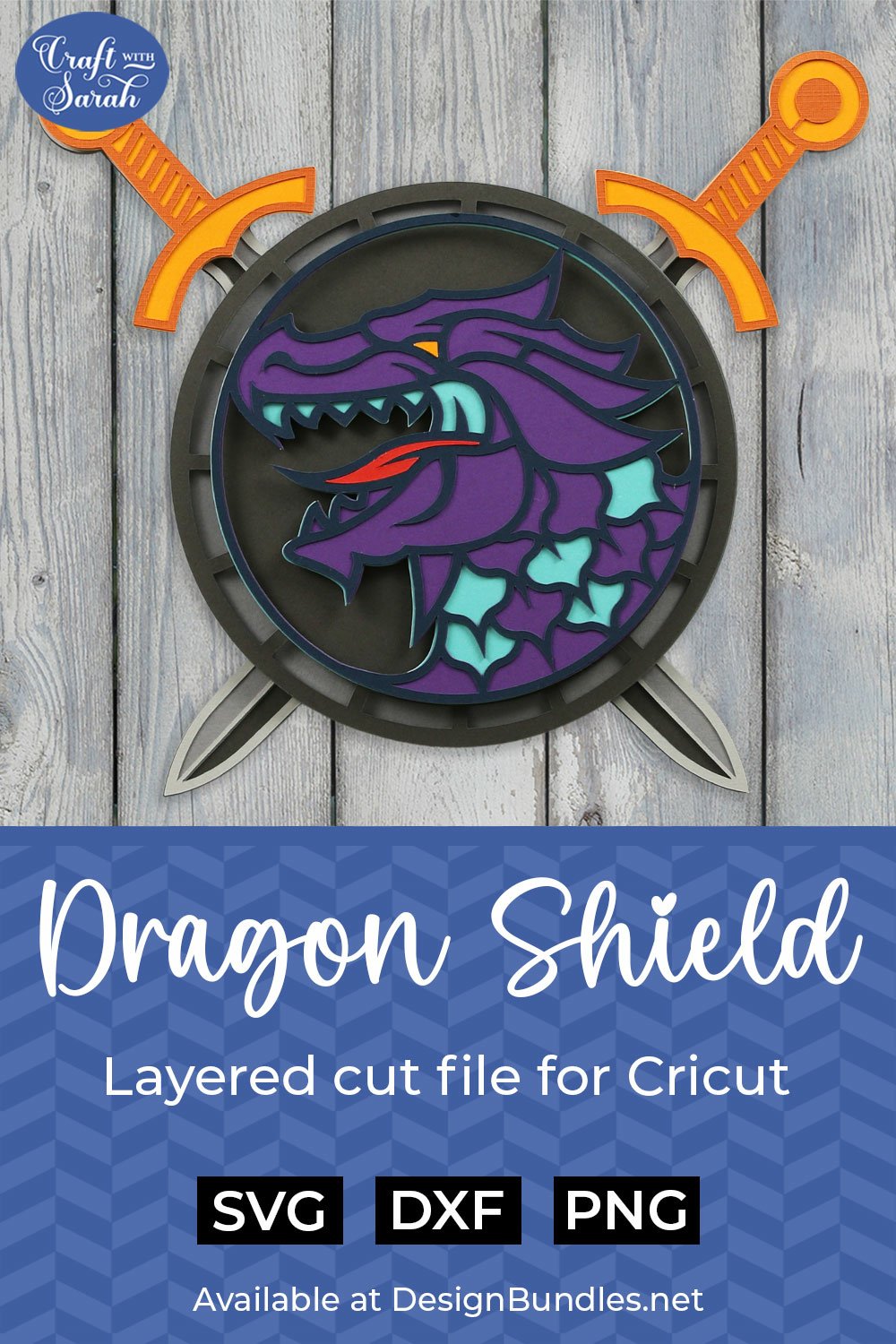 Dragon Shield SVG | 3D Layered Dragon Cutting File (1960244)