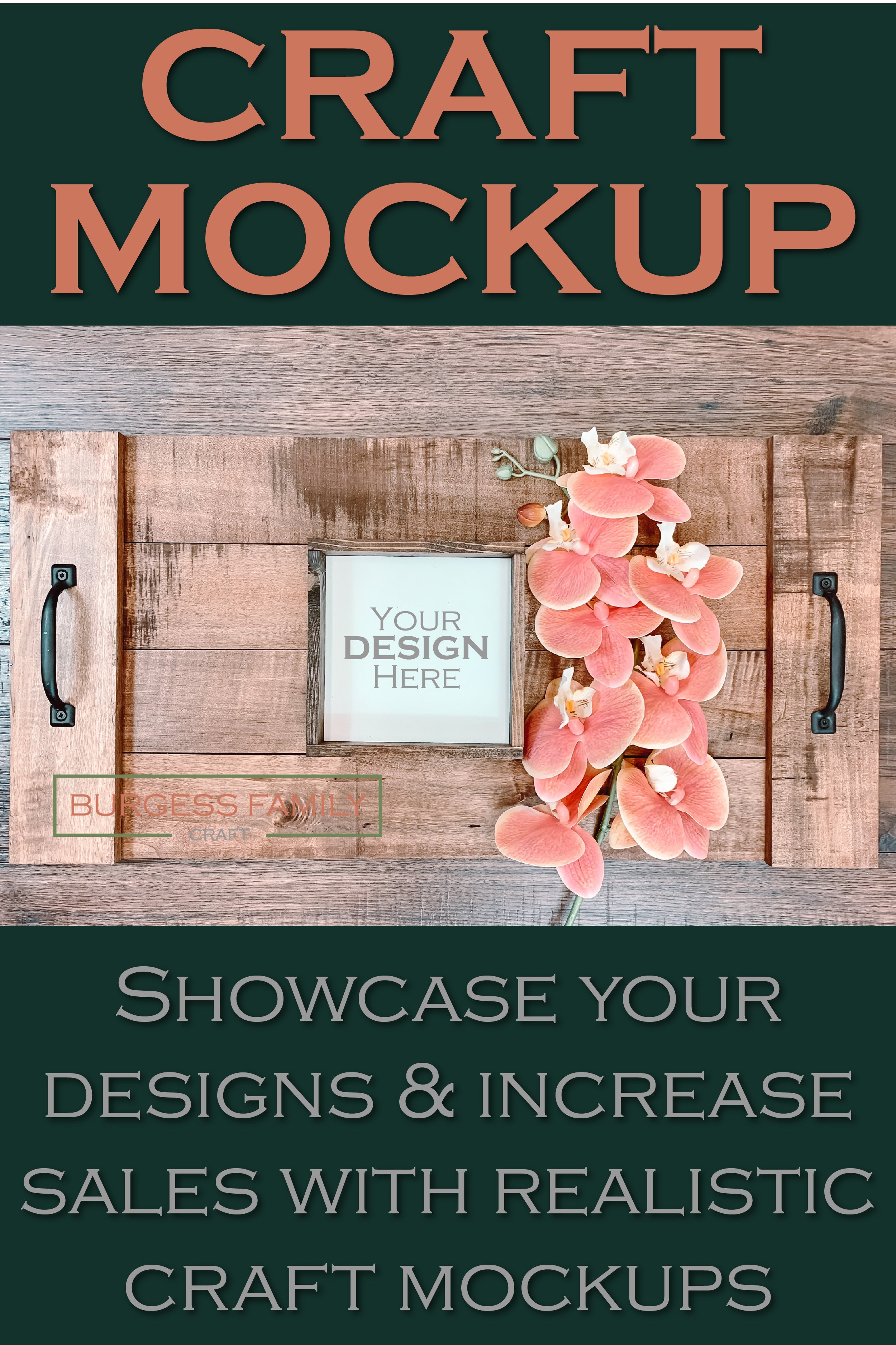 Farmhouse Square Sign | Craft mock up