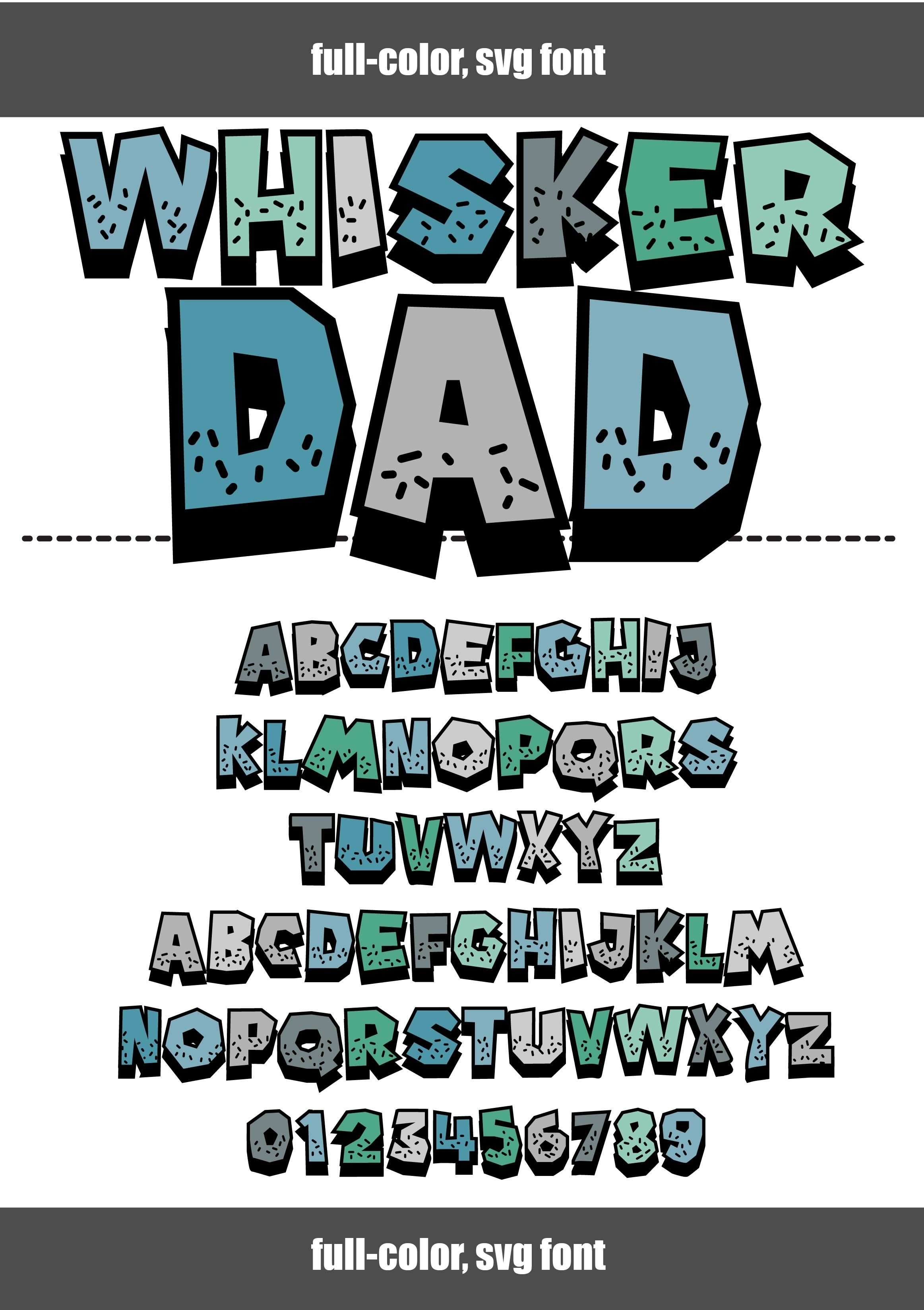 Full Color SVG Font for Father's Day