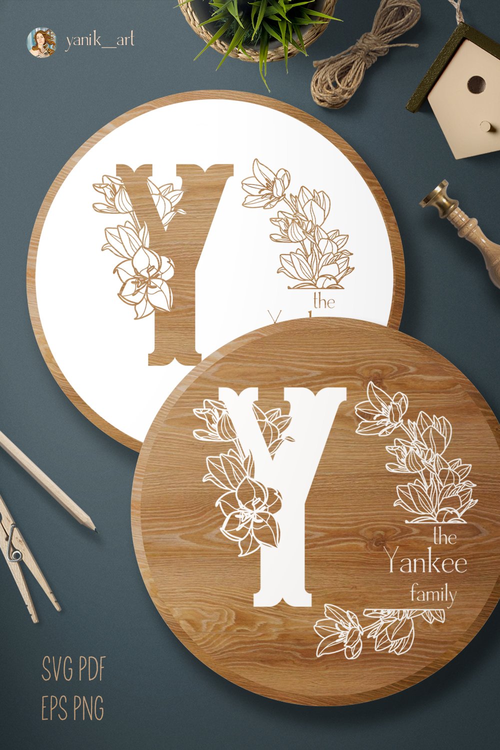 letter Monogram Y for Farmhouse SVG EPS PNG