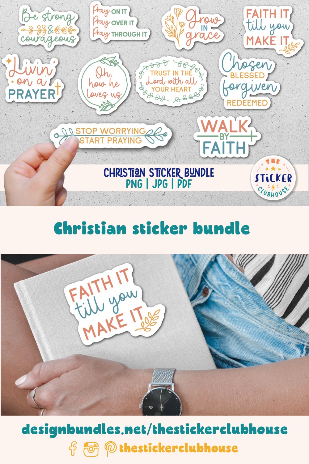 Inspirational Christian Sticker Set | Religious Stickers