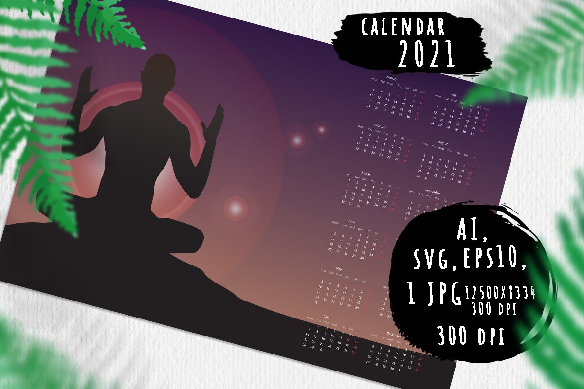 Yoga, meditation calendar 2021