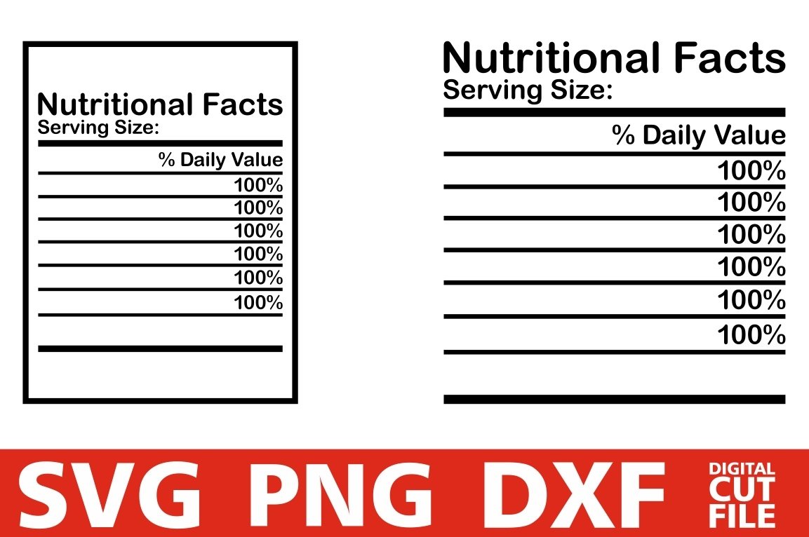 Nutrition Facts Template Svg Nutrition Label Svg Melanin