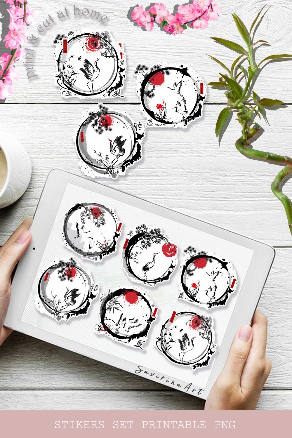 Japanes Stickers set Printable. Sticker PNG (2847204)