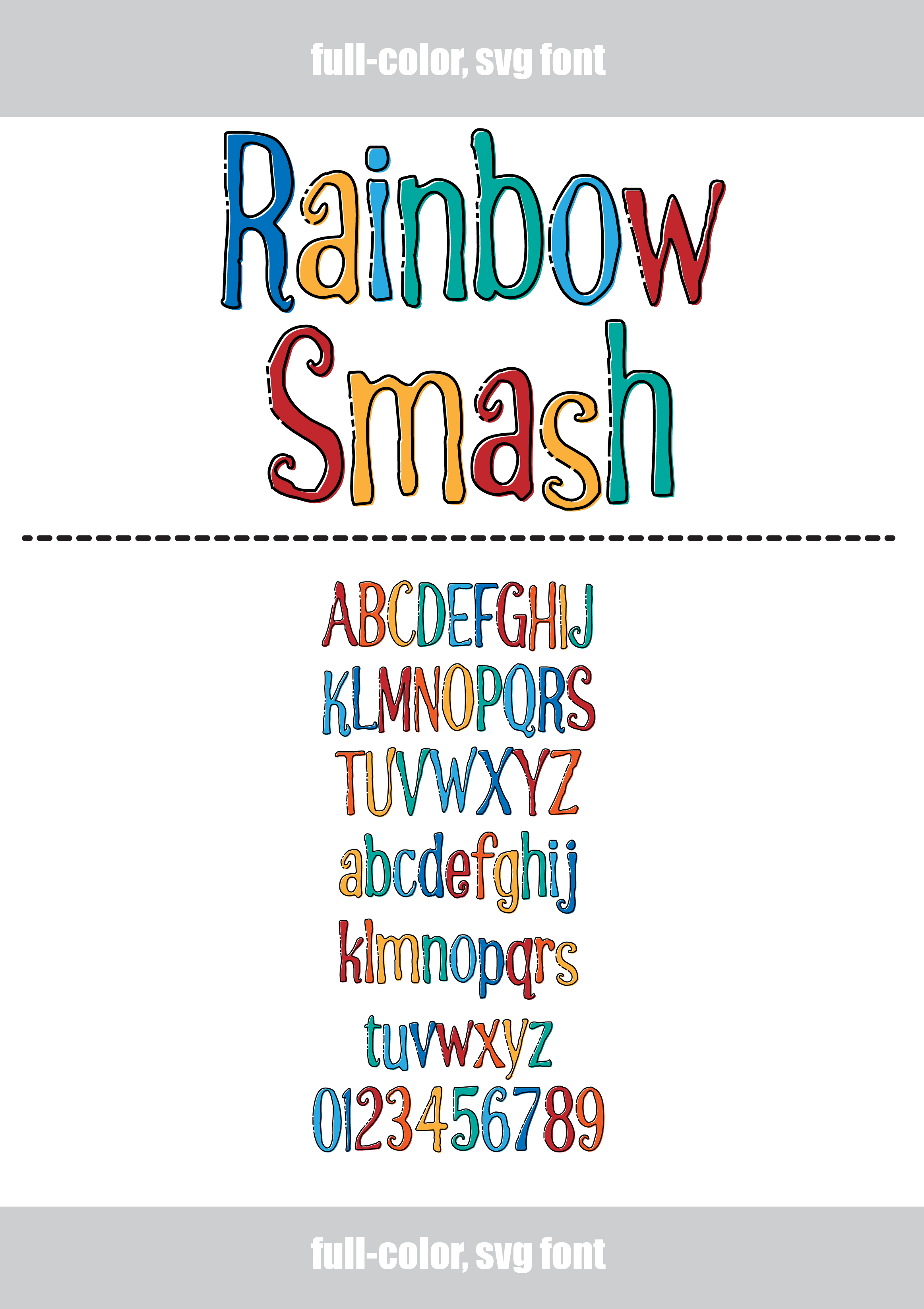 Full Color SVG Font Great for Spring or Easter