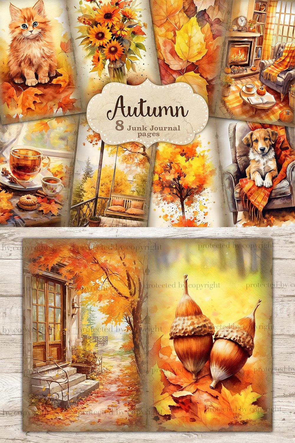 Autumn Junk Journal Paper | Fall Printable Journal