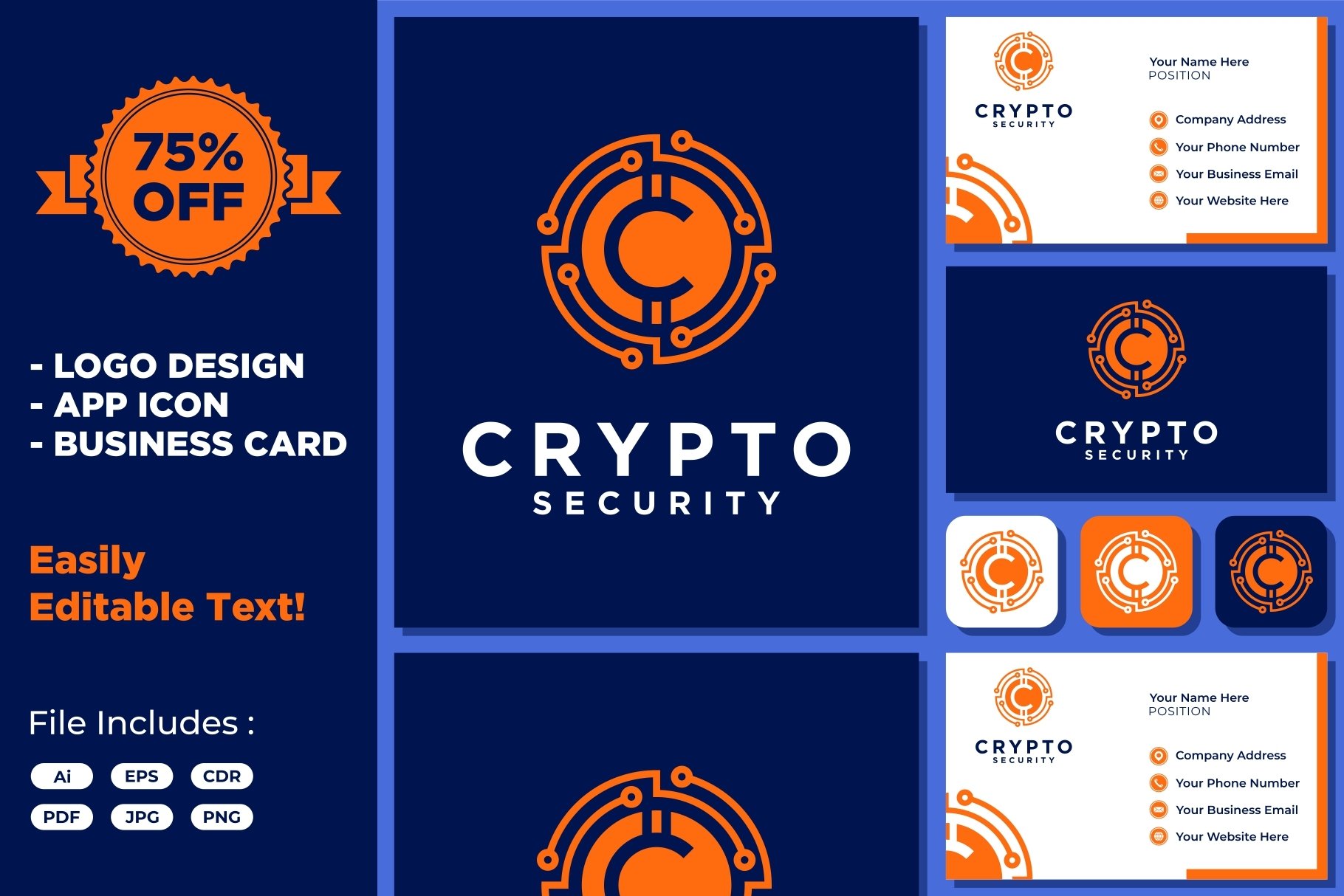 Letter C Crypto Currency Coin Logo Design