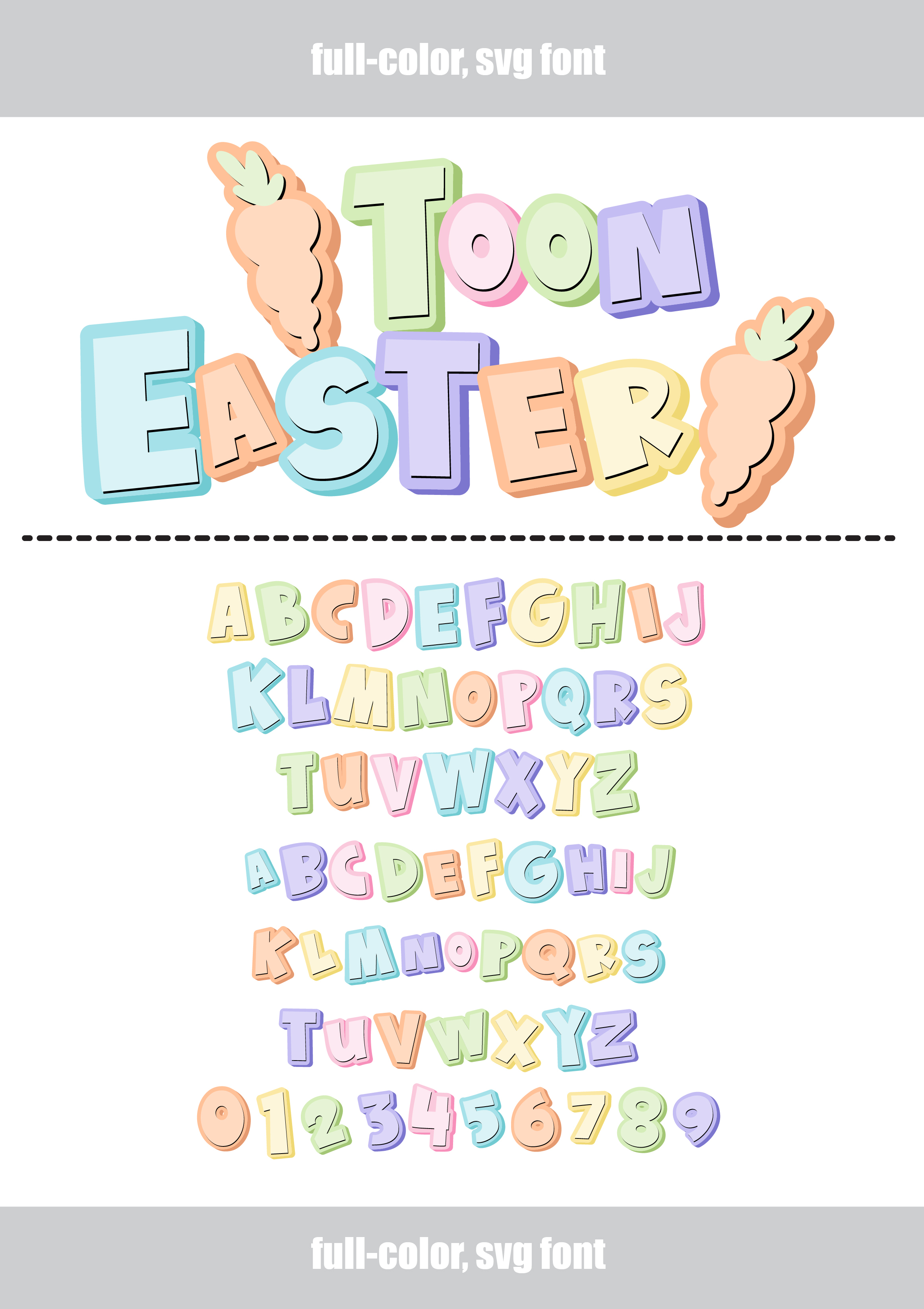 Full Color SVG Font Great for Spring or Easter