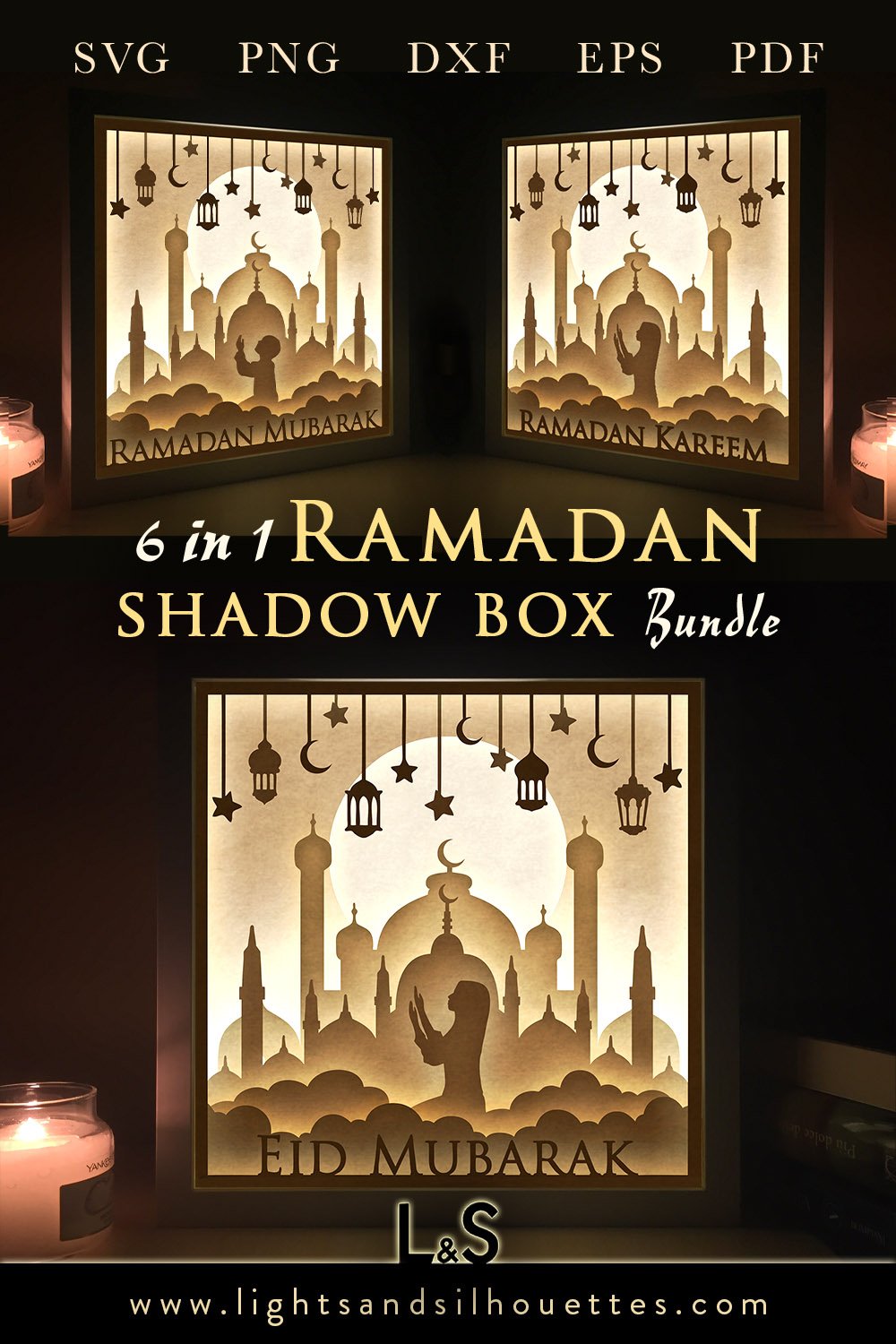 Ramadan Shadow Box Bundle | Lightbox Svg