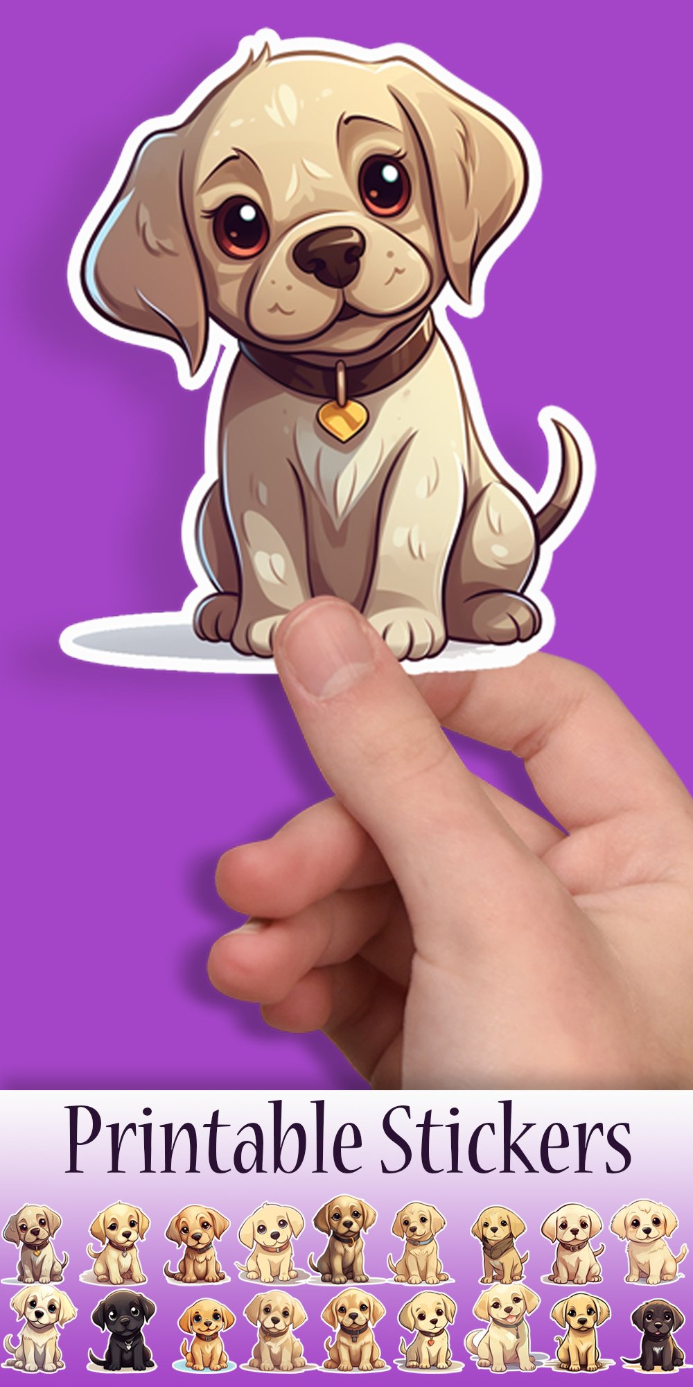 Labrador Retriever Puppy Stickers - From Cute to Adorable