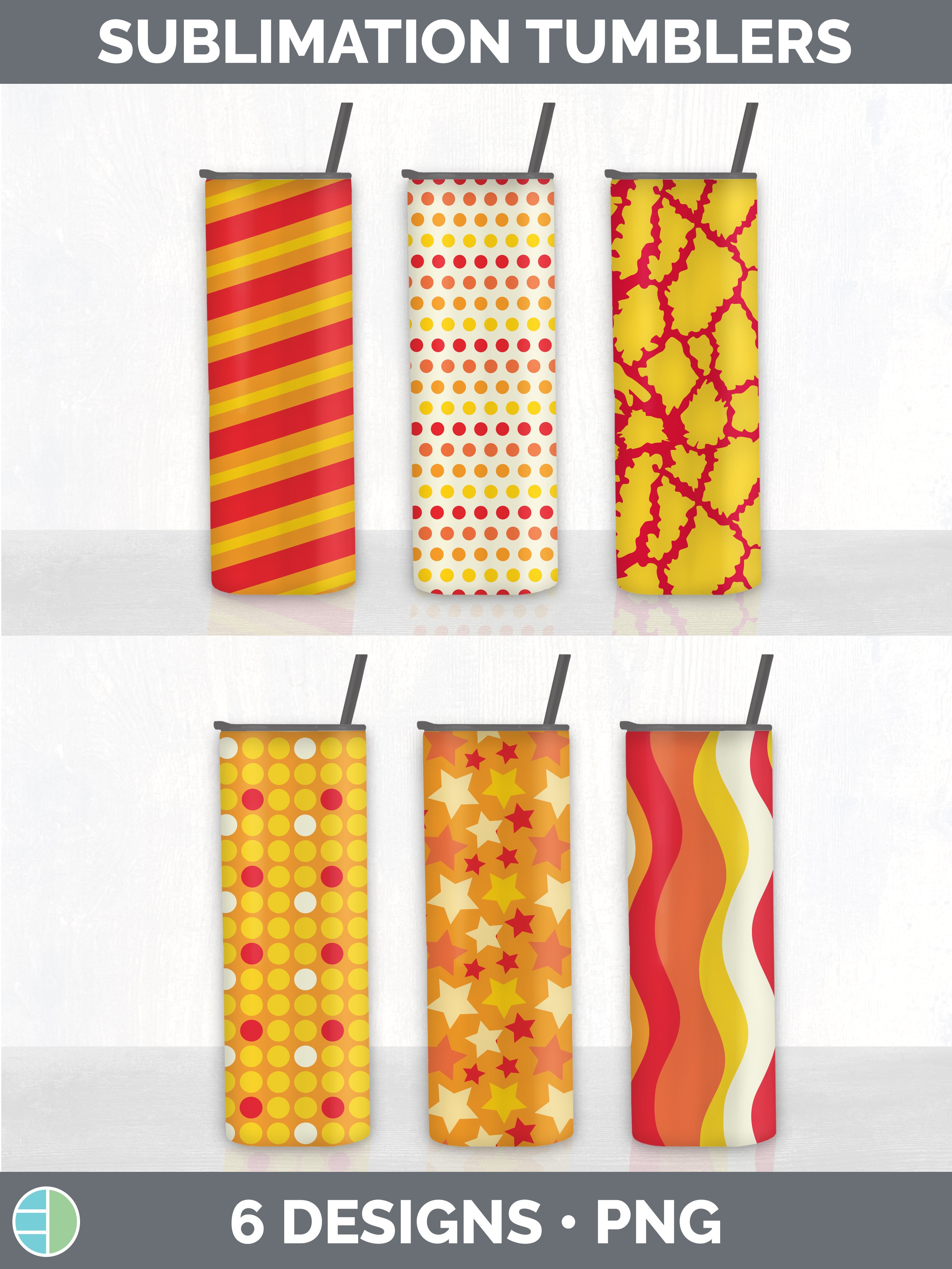 Orange Tumbler Sublimation Bundle