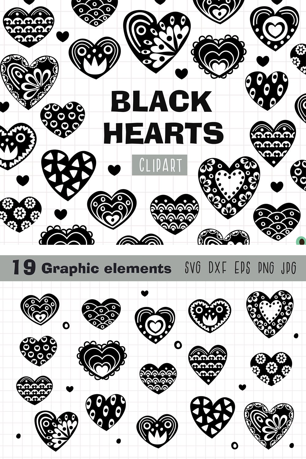 Black heart svg, Black love svg, Valentine svg, Vintage