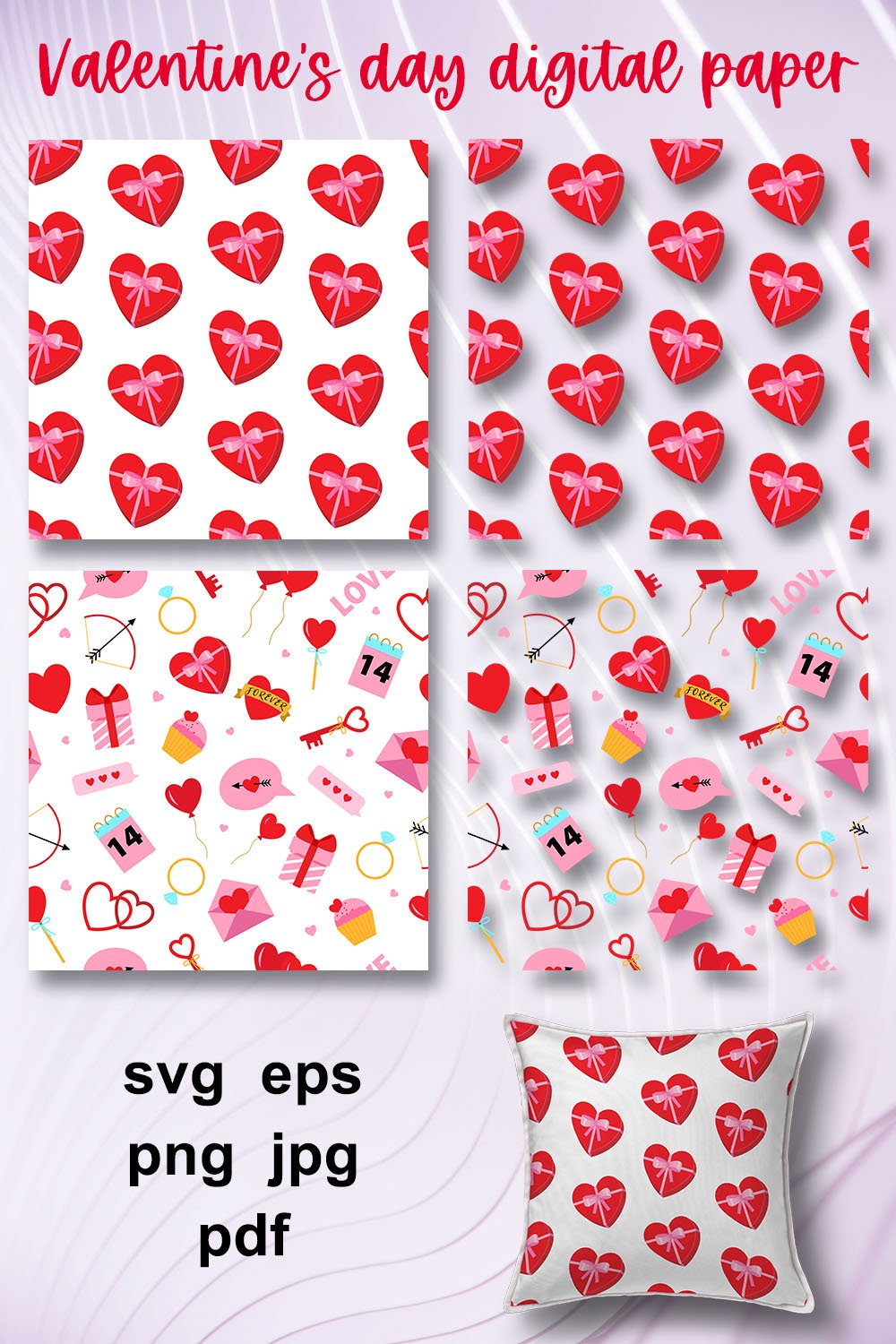 Valentines day digital paper, love candy hearts background.