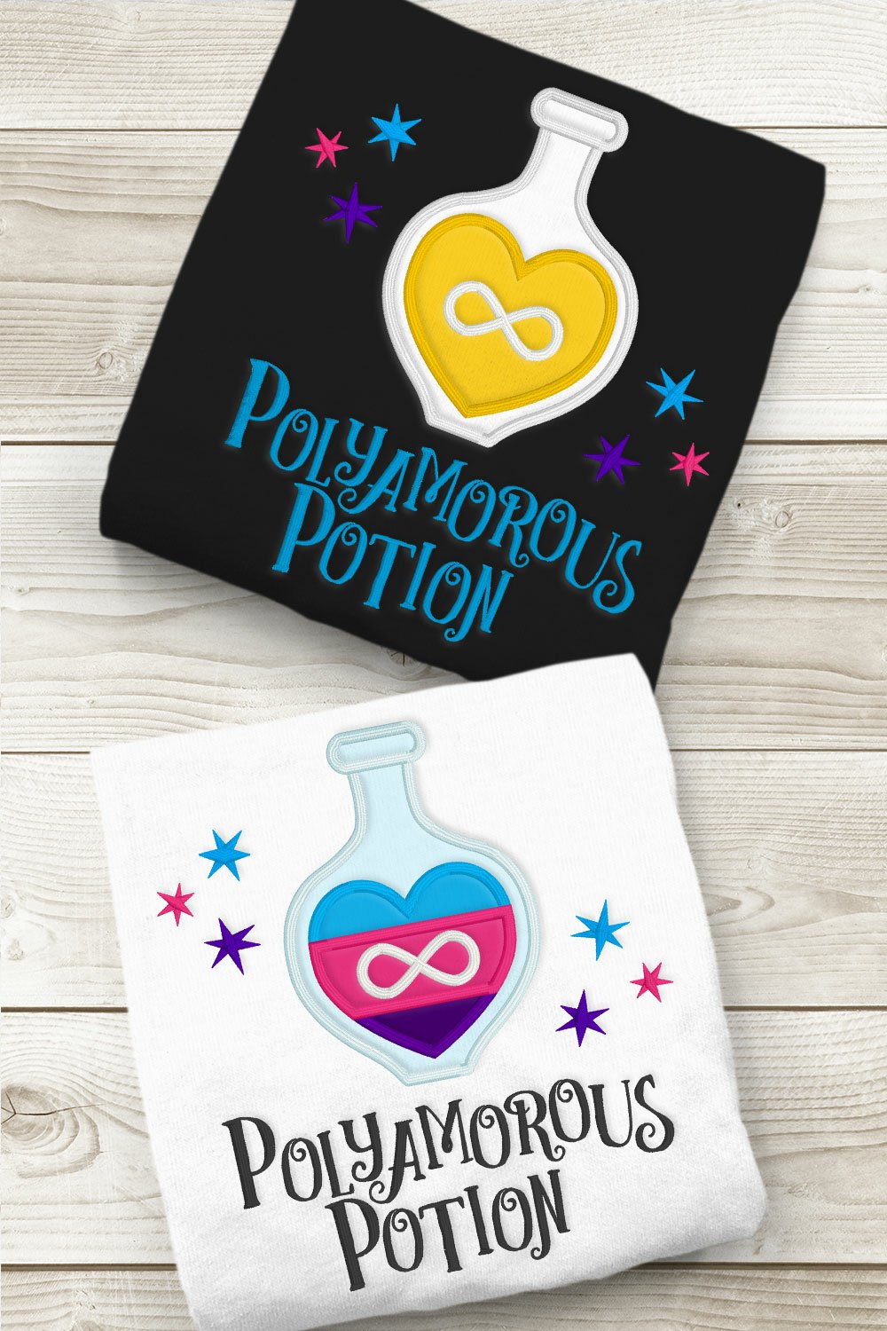 Polyamorous Potion Bottle Applique Embroidery File