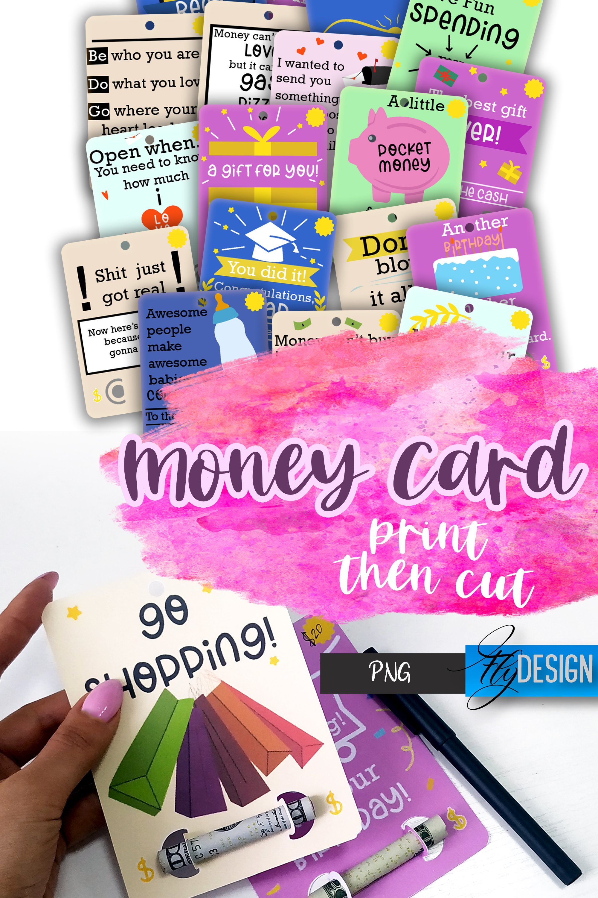 Money Card PNG Designs | Money Holder Print Then Cut