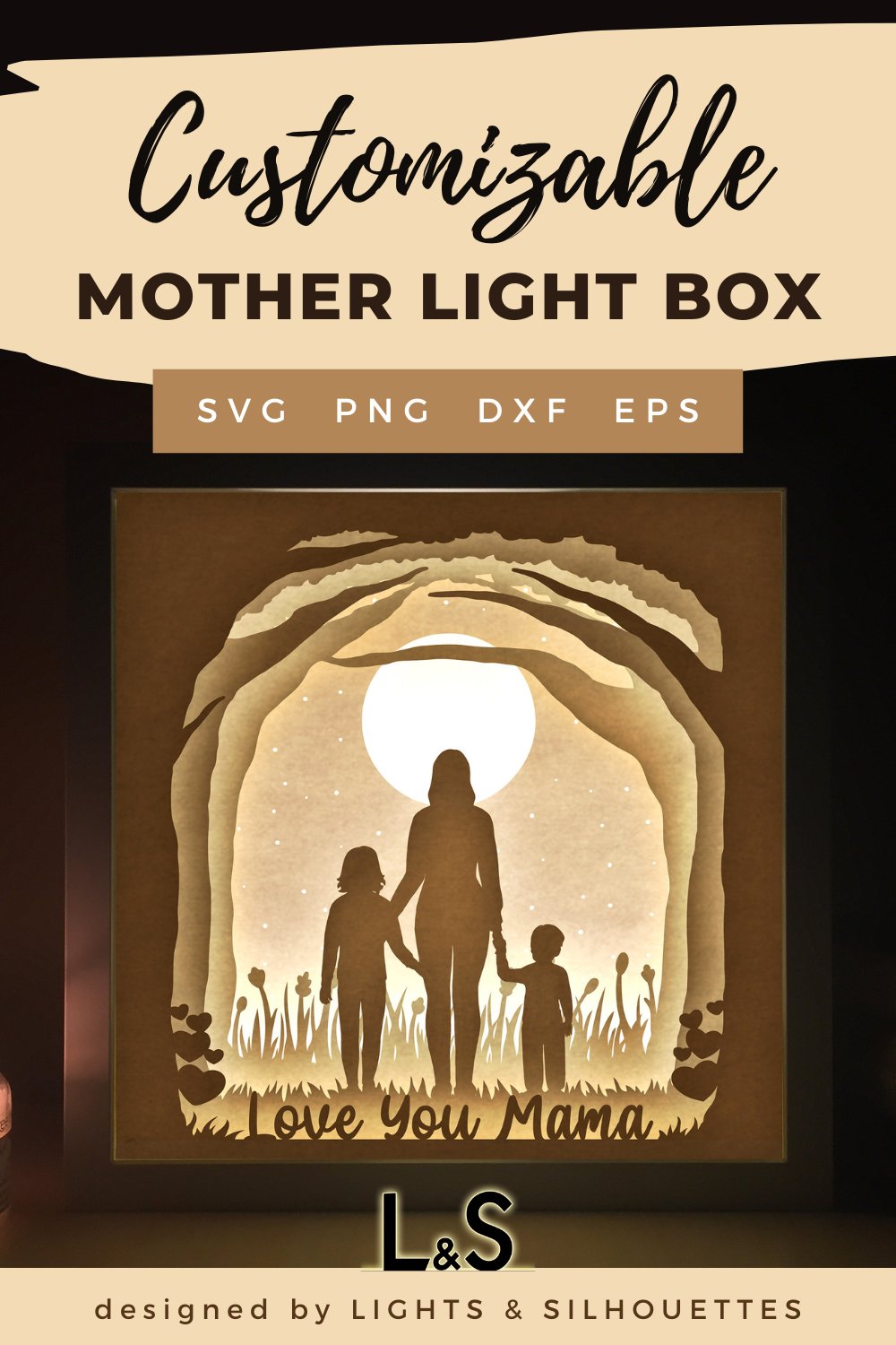 Customizable Mother's Day Shadow Box | Lightbox Svg