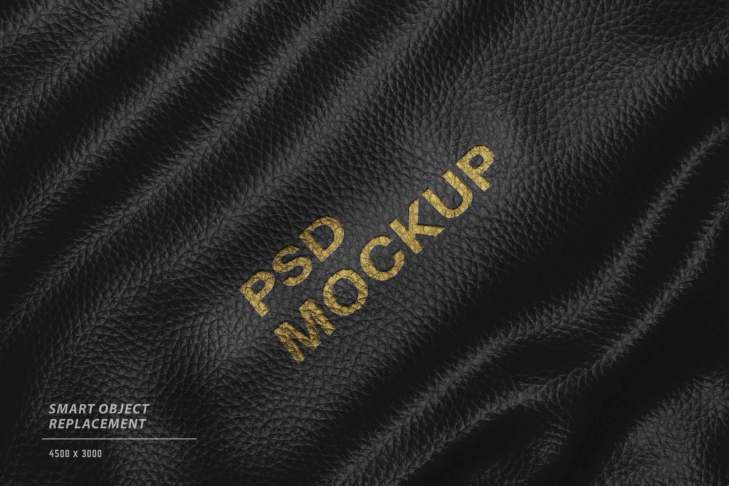 black fabric logo mockup psd