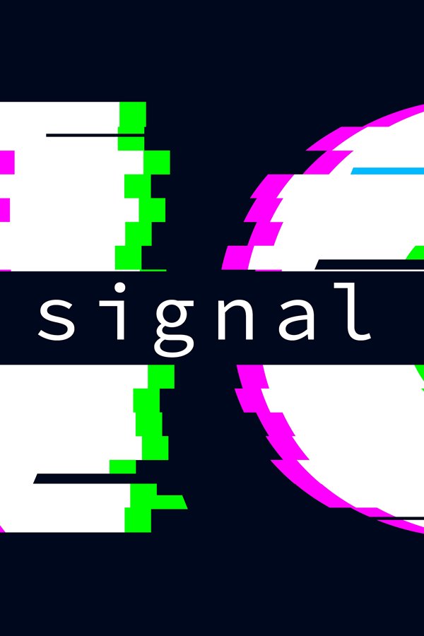 No signal banner. Glitch effect text message, settings failu