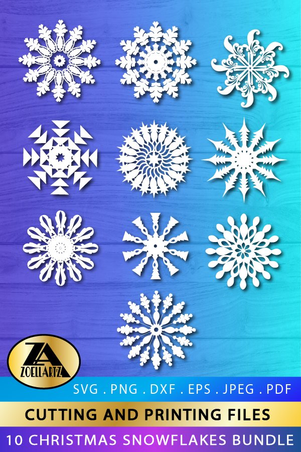 Snowflake SVG Christmas Snowflakes SVG Floral snowflake SVG