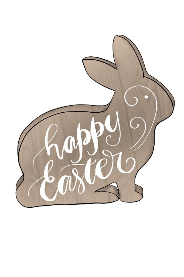 Happy Easter Png Sublimation | Bunny Rabbit Illustration