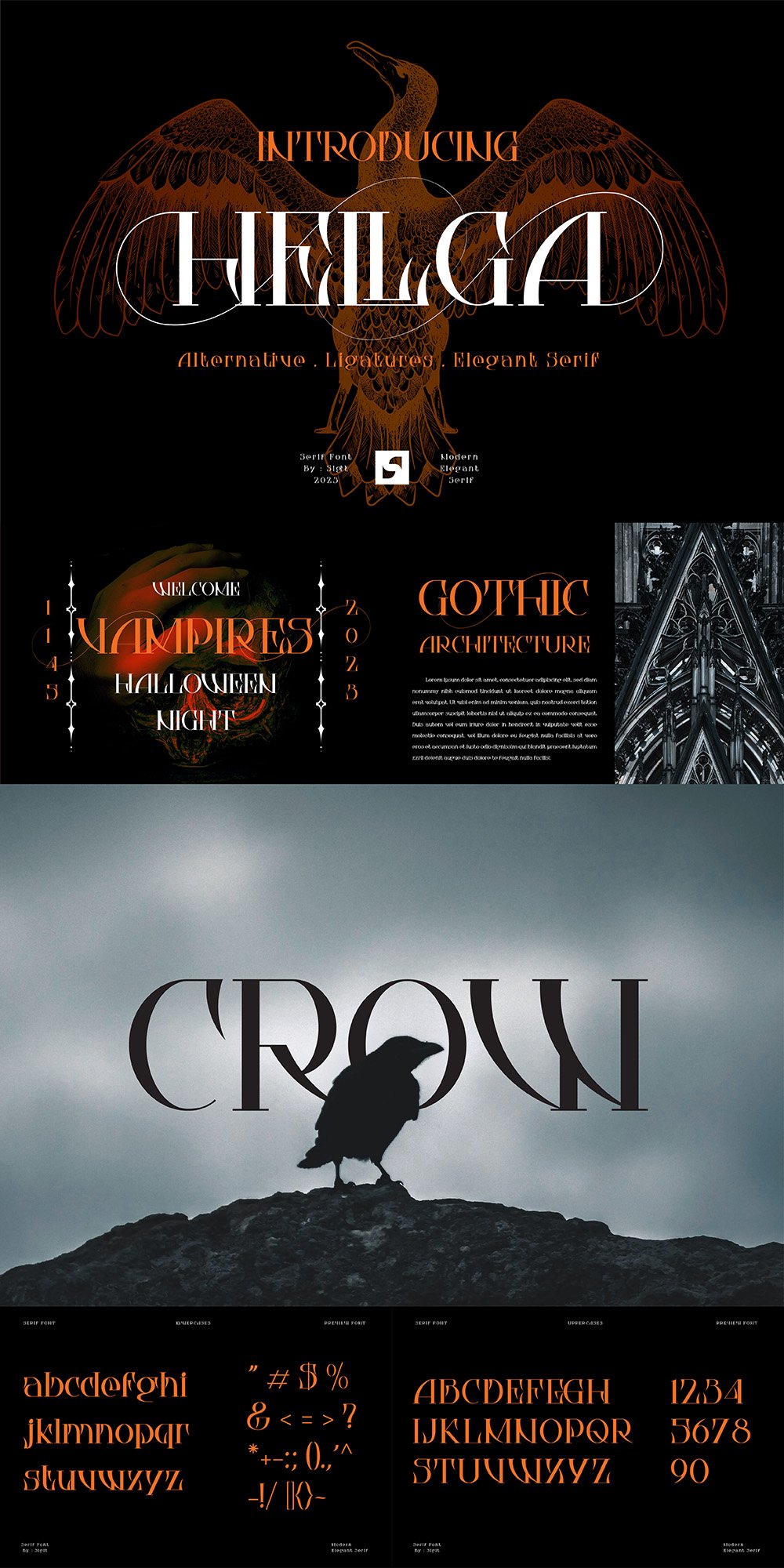 HELLGA - Gothic Serif Font