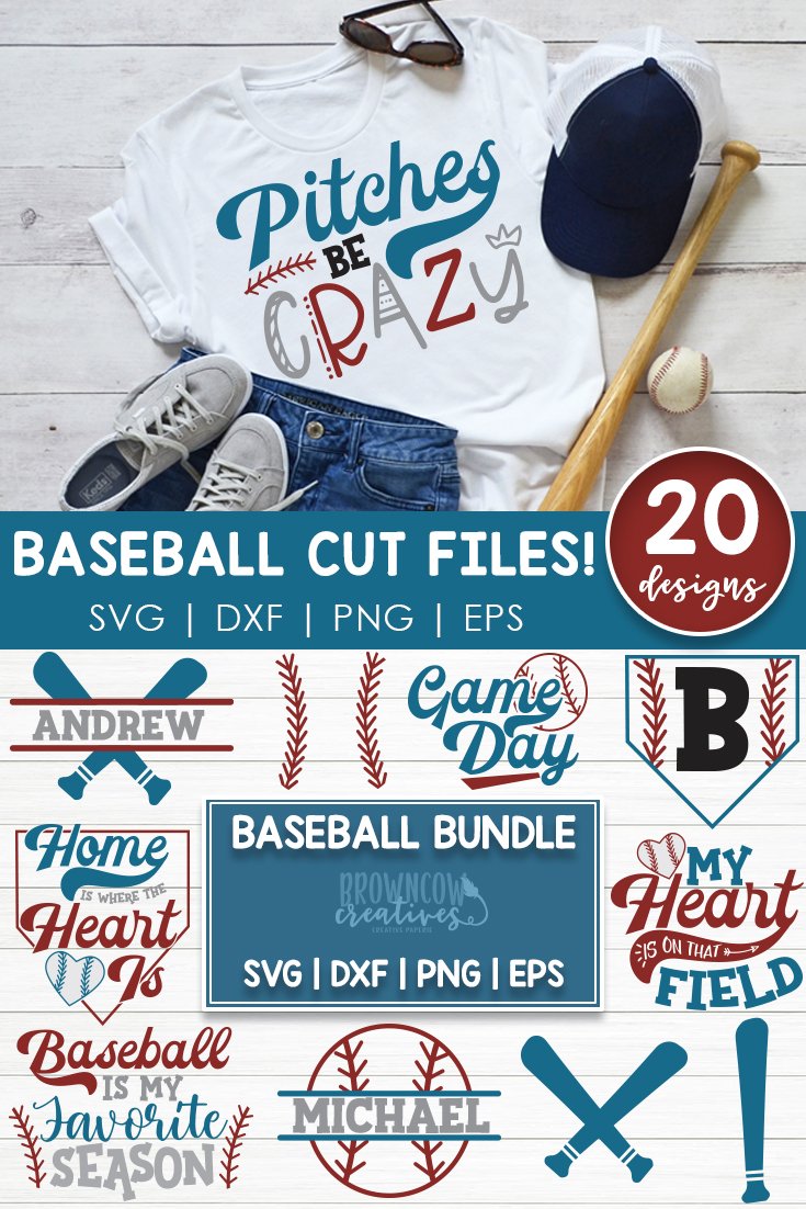 Baseball SVG Bundle, Baseball Cut Files, 20 Designs