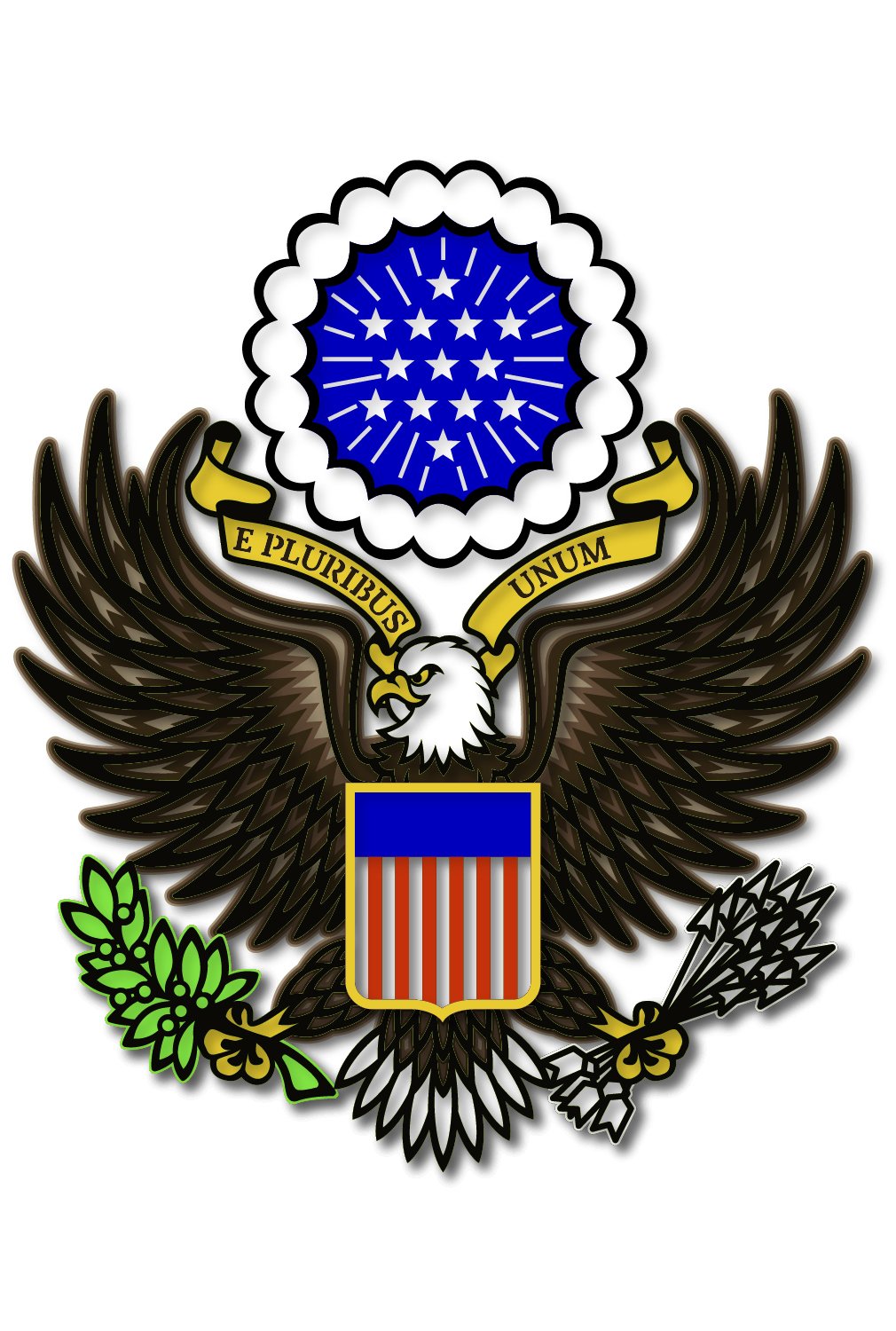 Layered Great Seal of the United States, Coat of arms of USA