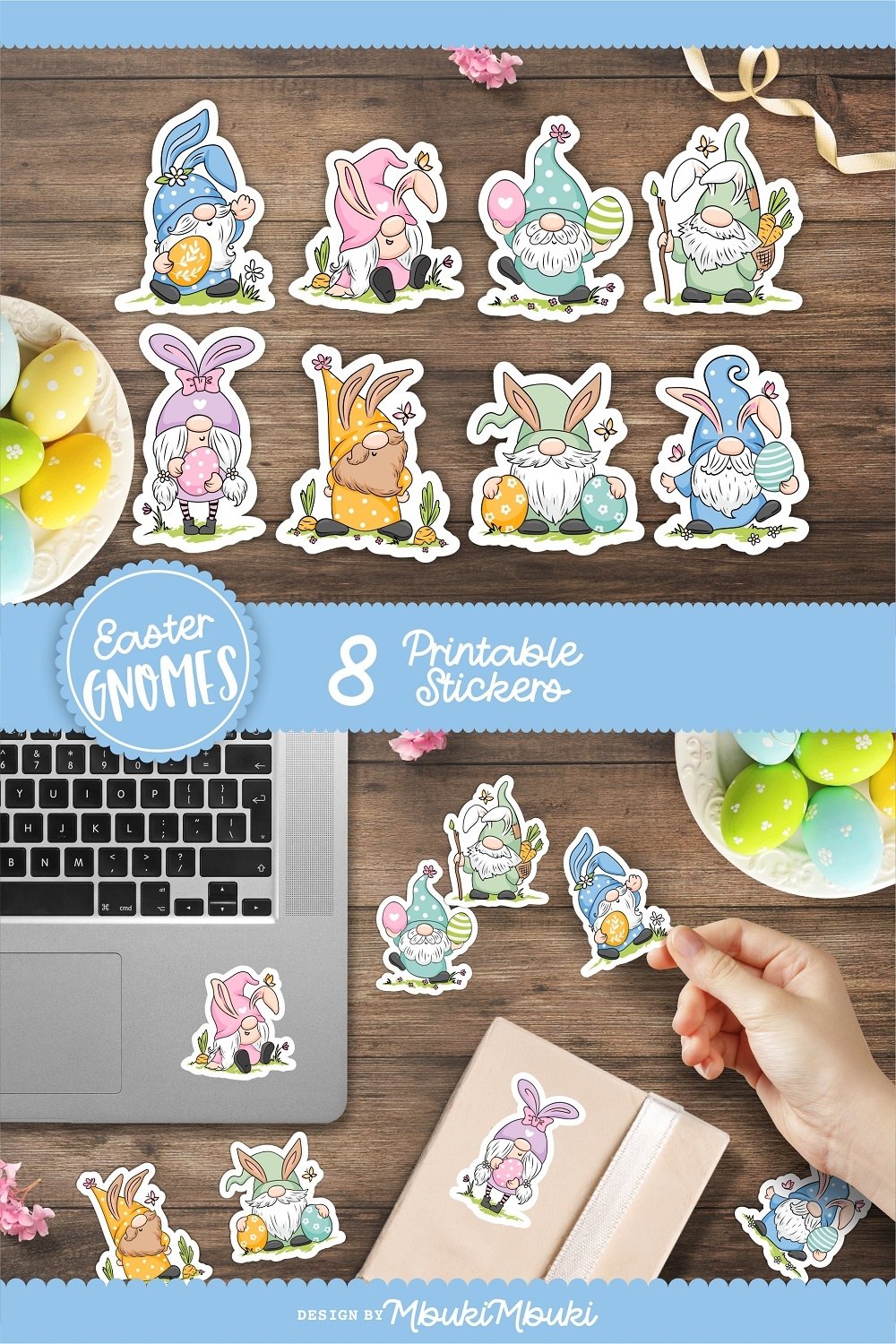 Easter Spring Gnome | Stickers For Cricut