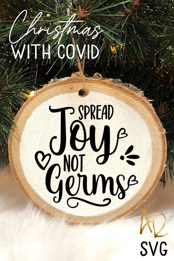 Spread Joy Not Germs Christmas Round Ornament Pandemic