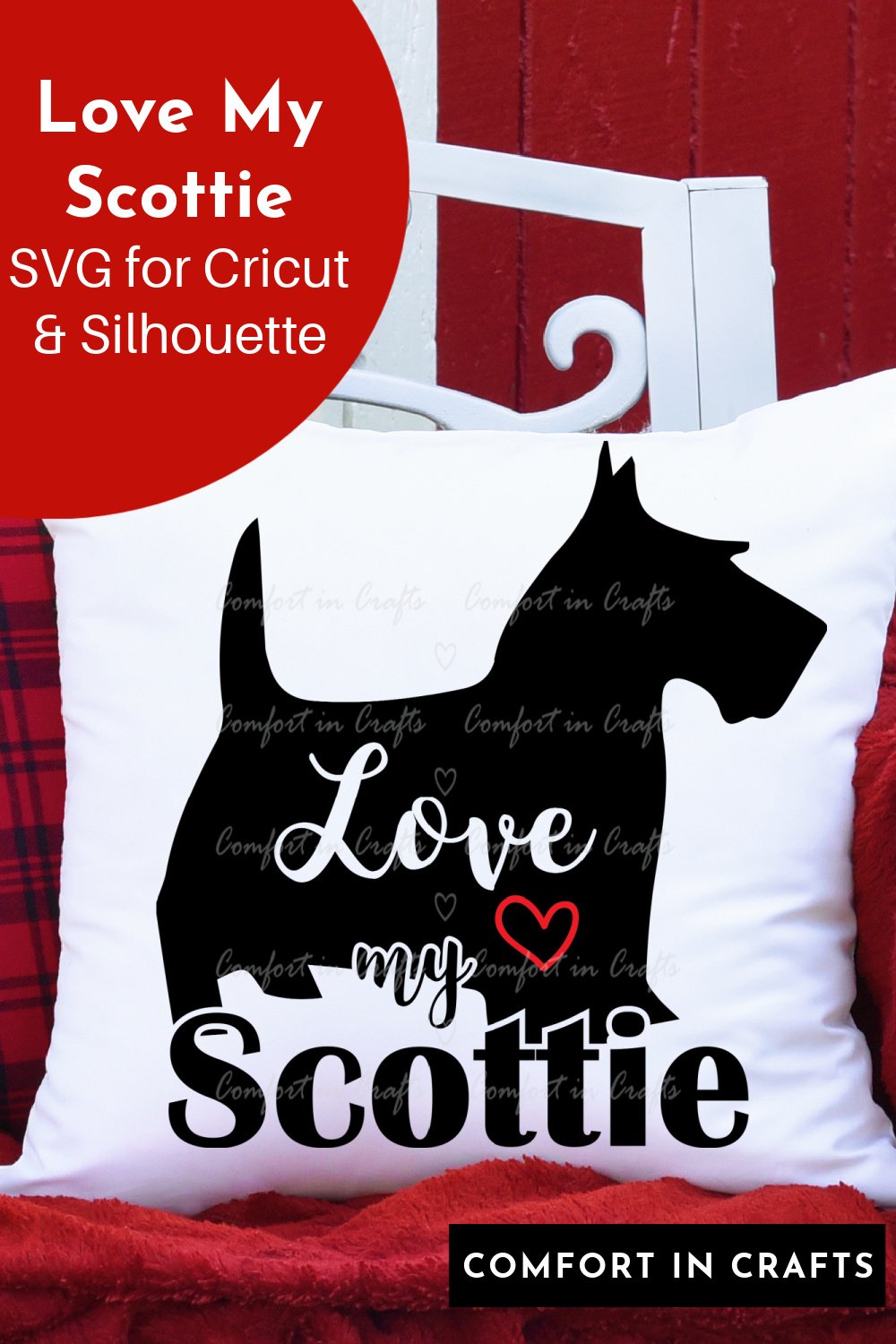 Love My Scottie Dog SVG and Sublimation