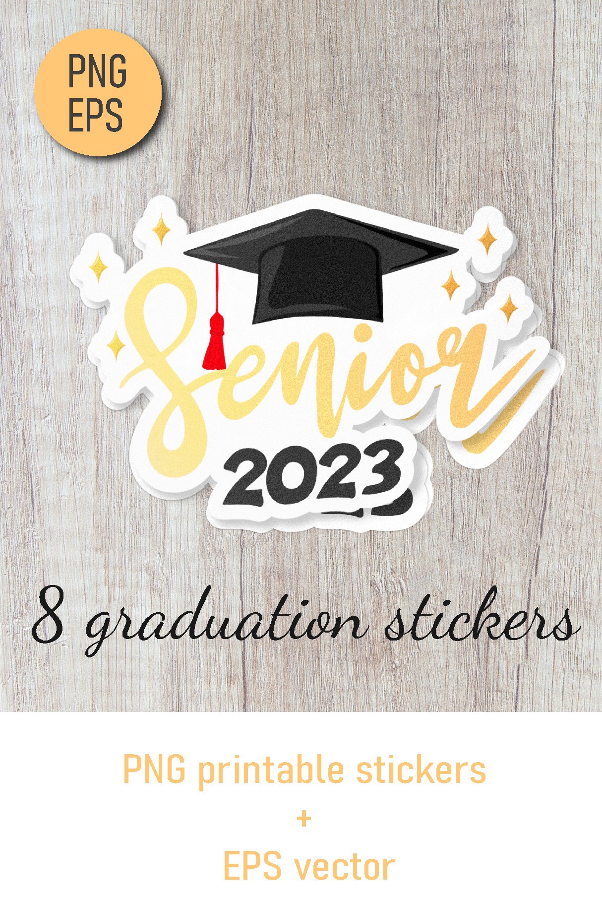 Graduation 2023 sticker pack|8 png printable