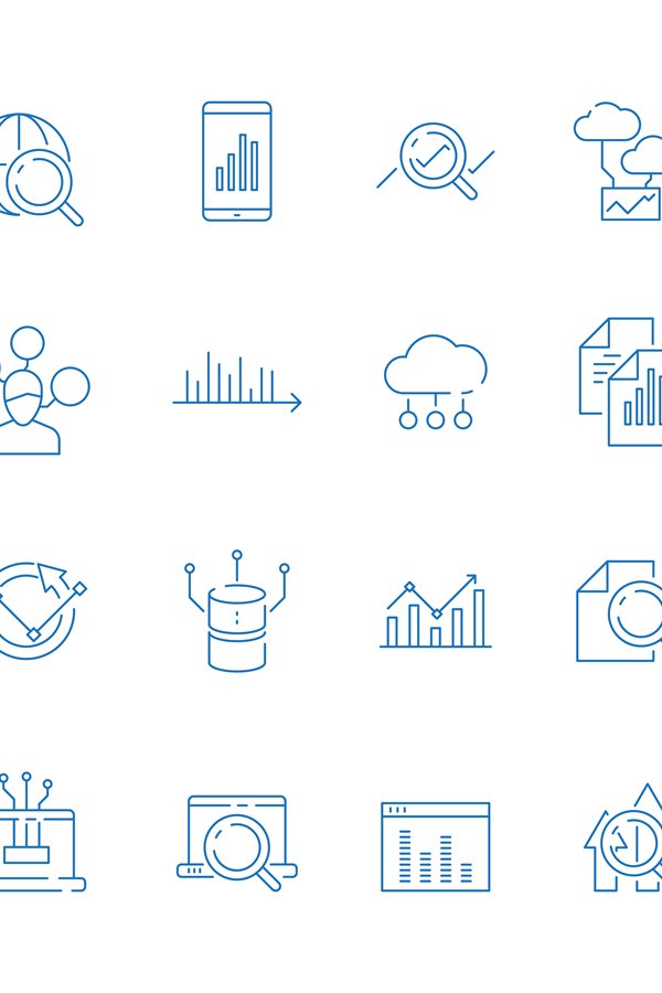 Data analysis symbols. Business diagram analytics symbols st