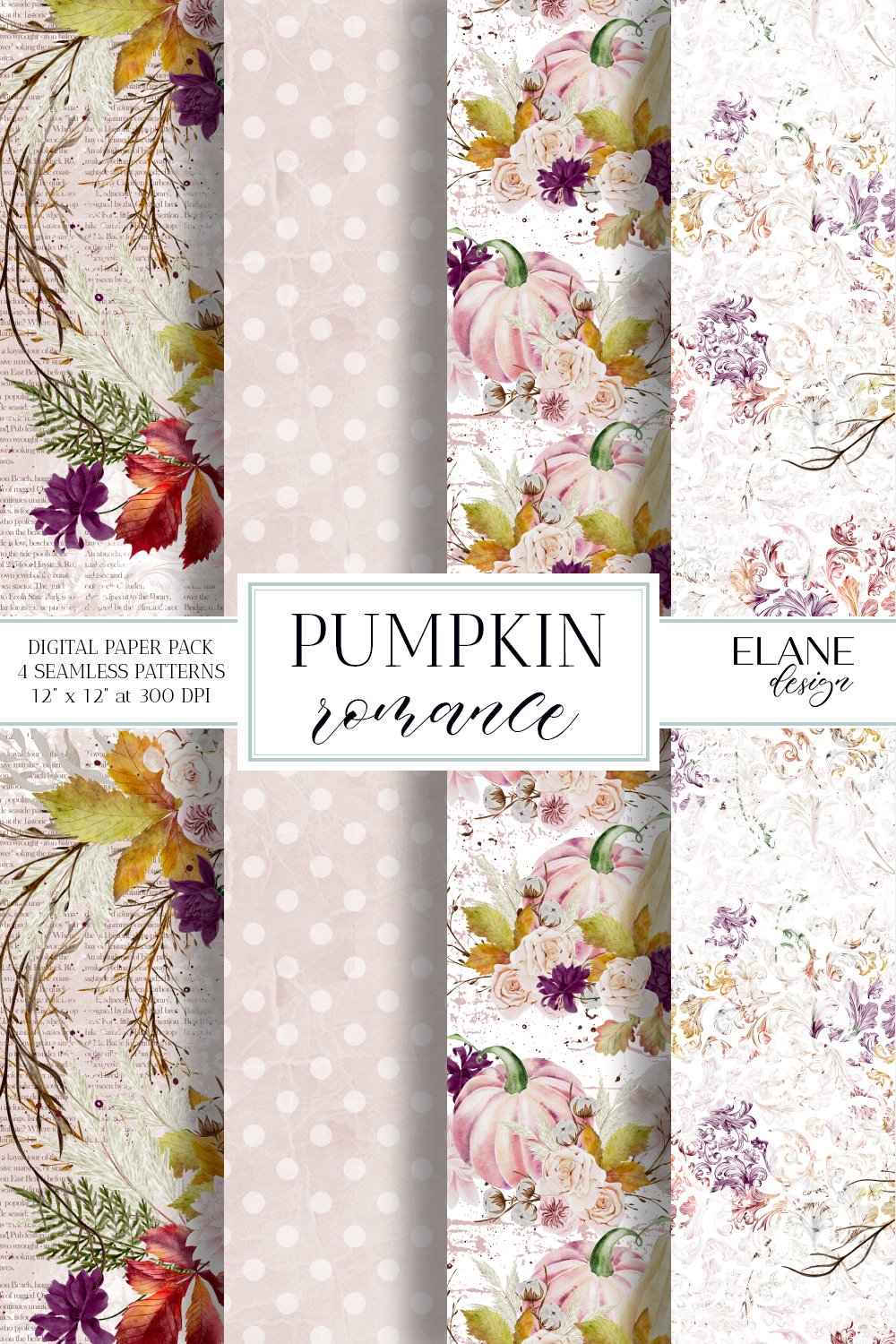 Pumpkin Digital Paper, Rich Autumn Seamless (4144206)