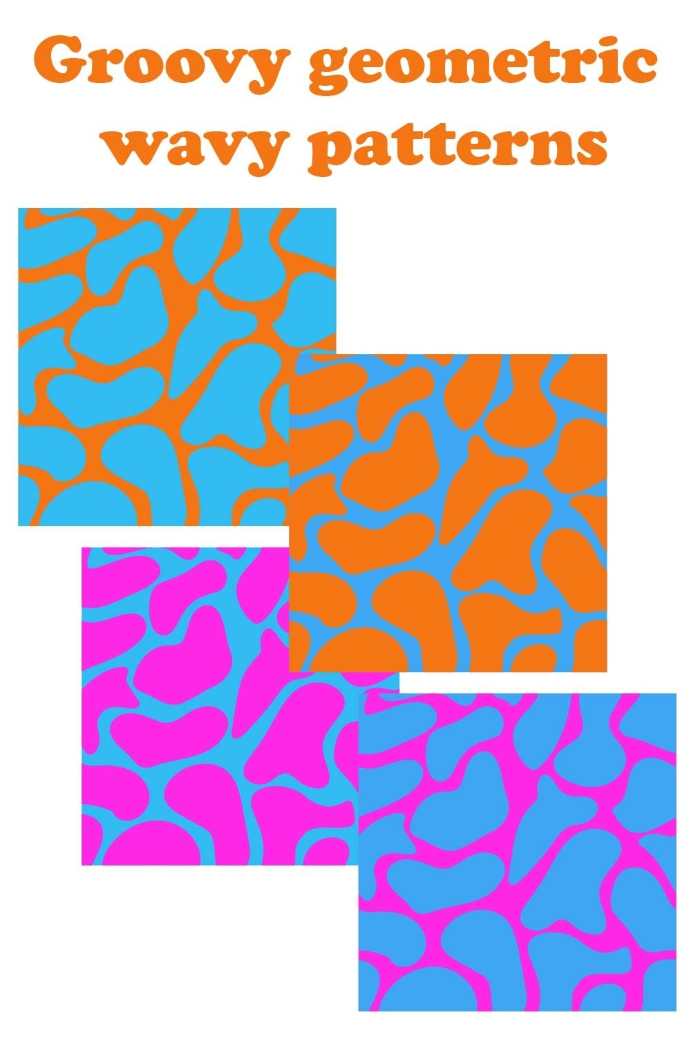 4 Groovy geometric wavy pattern