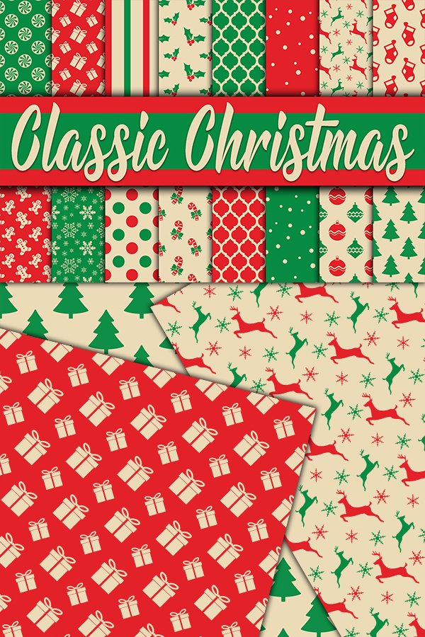 Classic Christmas Digital Paper (43757)