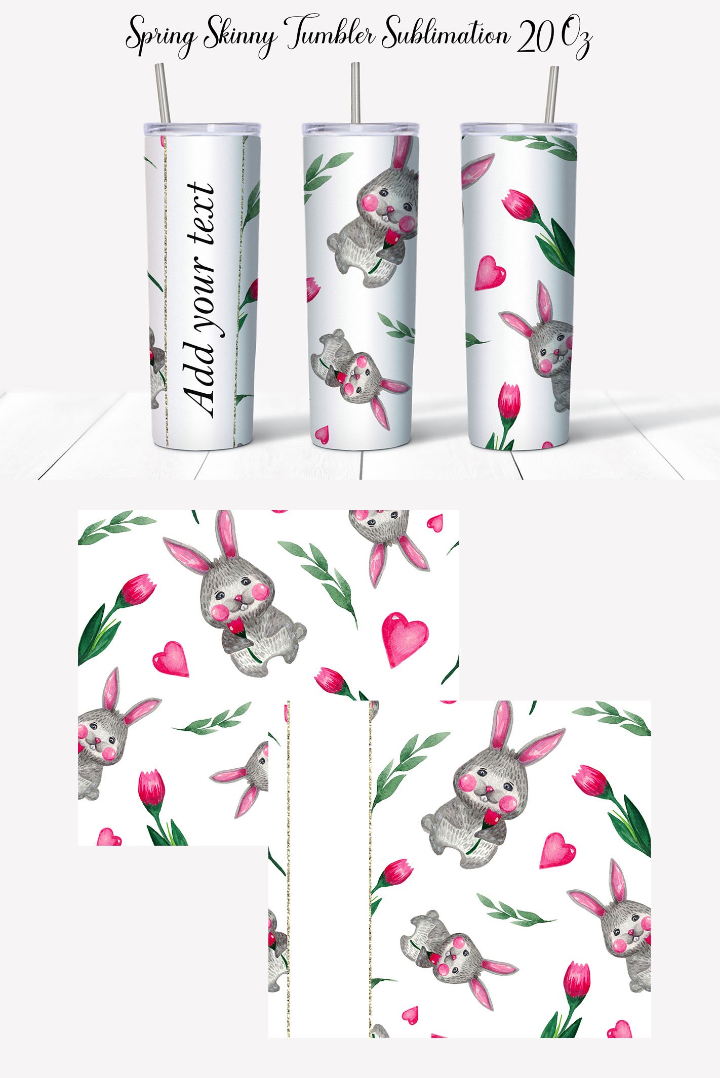 Spring Tumbler Designs For Sublimation Printing 20 Oz