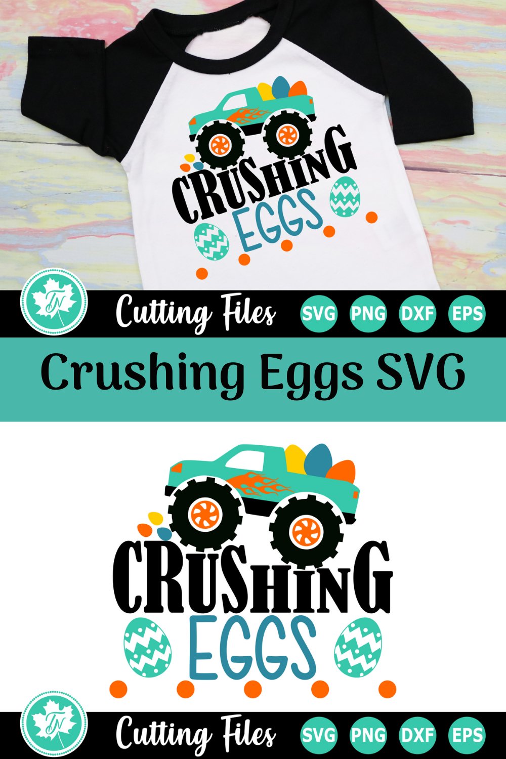 Easter SVG | Easter Truck SVG | Crushing Eggs SVG