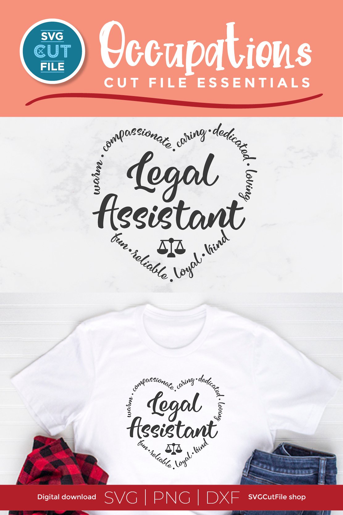 Legal Assistant Heart words SVG-legal assistant for a lawyer