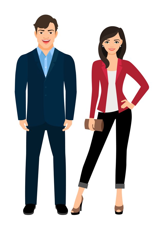 Office style fashion couple