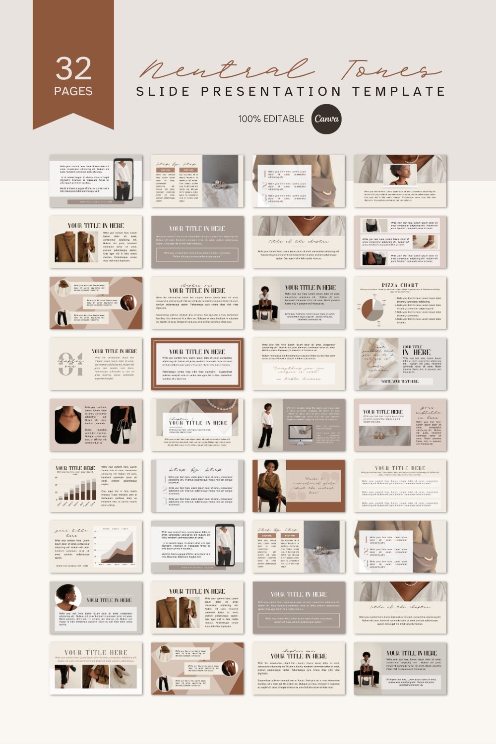 SLIDE Neutral Tones CANVA TEMPLATE